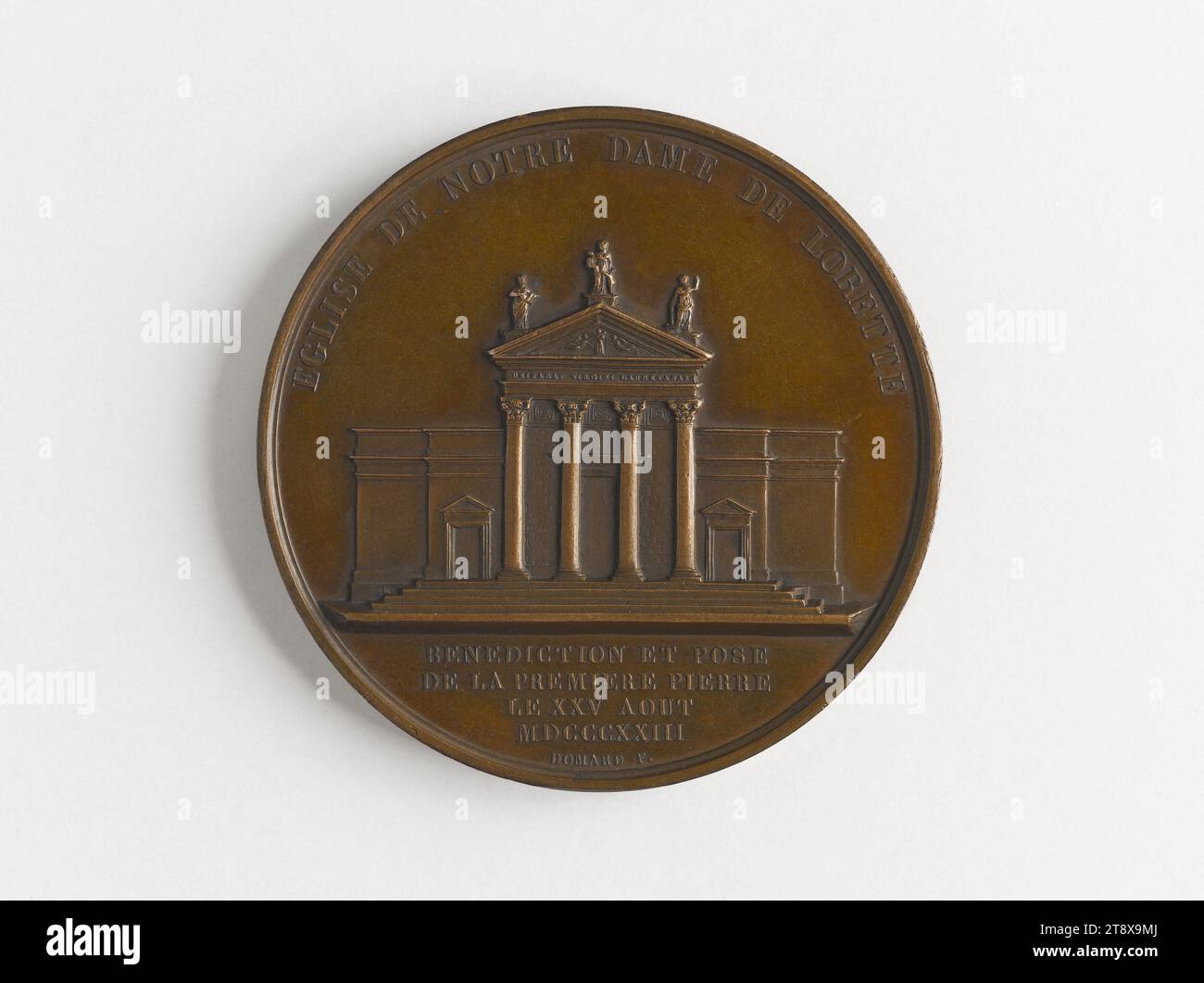 Laying of the first stone of Notre-Dame de Lorette, August 25, 1823 ...