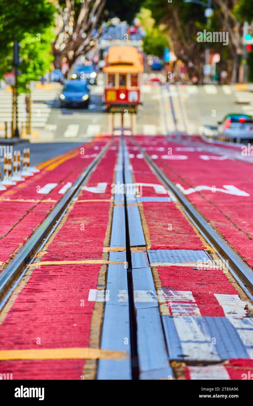 Low streetcar tracks view hi-res stock photography and images - Alamy