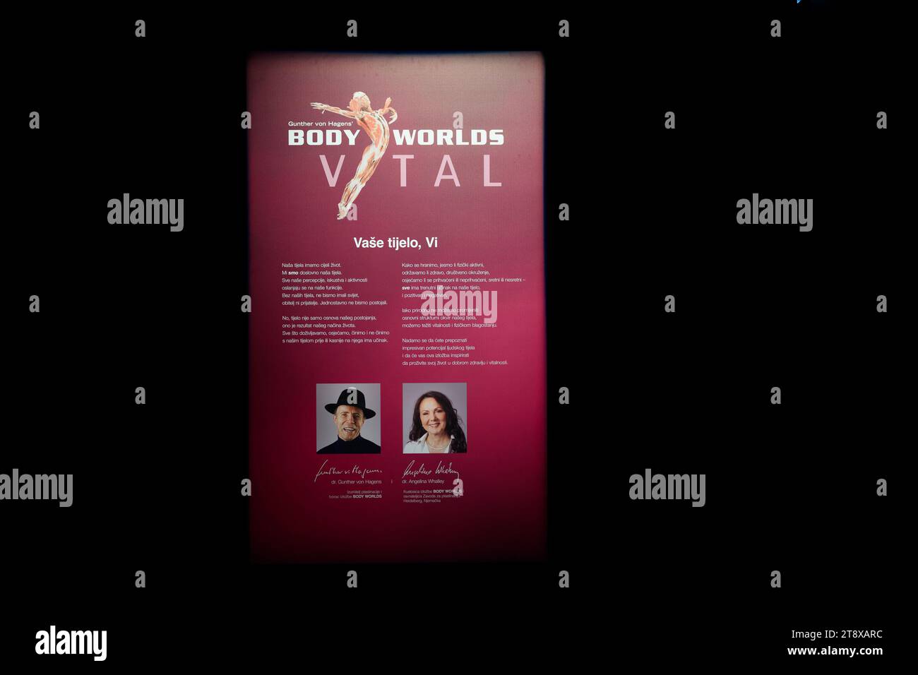 Zagreb, Croatia. 21st Nov, 2023. A plastinate is on a disply during the ...