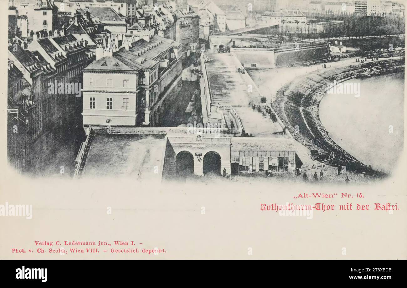 City fortification - Rotenturm gate and Rotenturm bastion, around 1855 ...