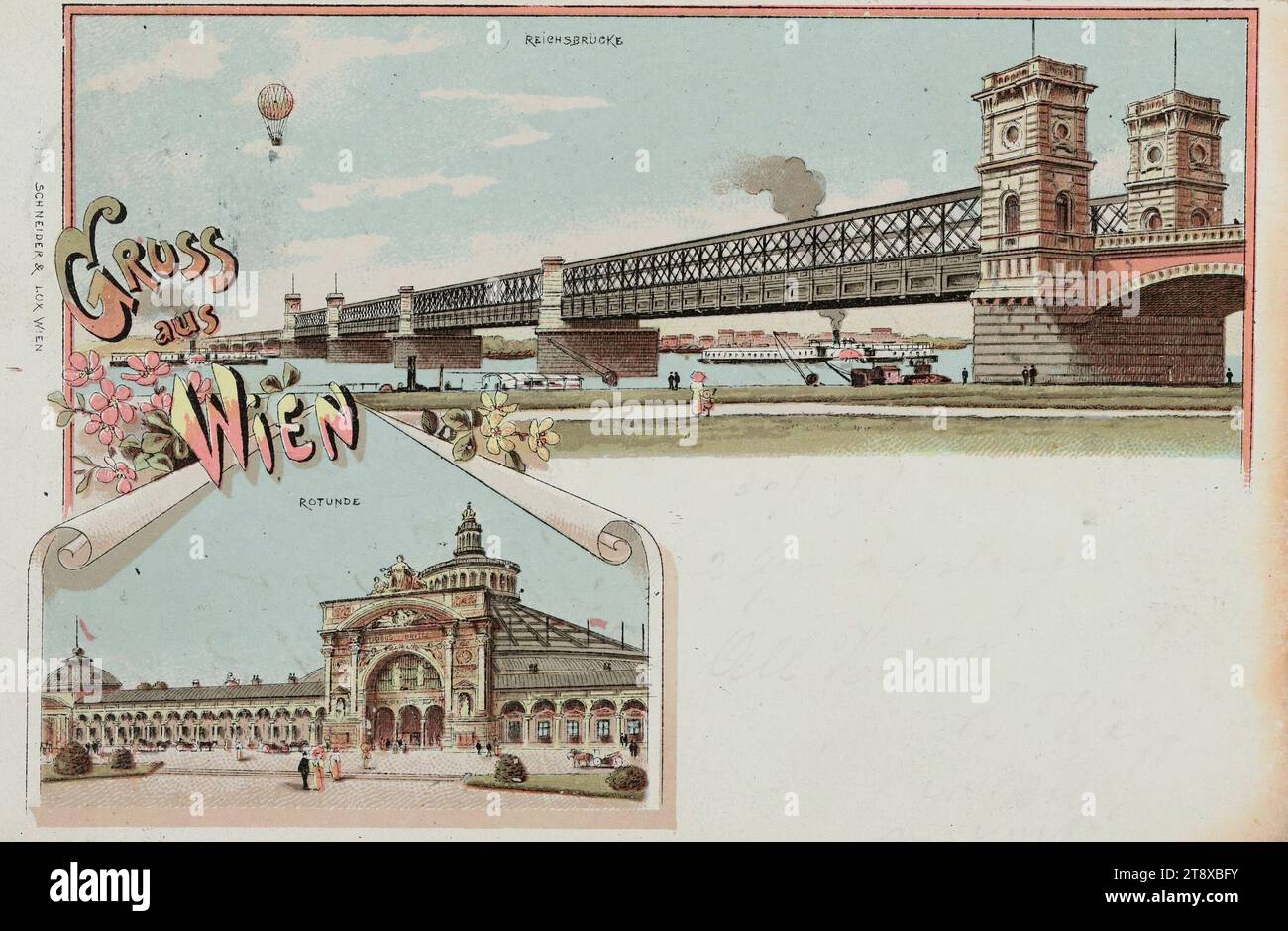 Greeting from Vienna, Schneider & Lux, Producer, 1898, coated ...