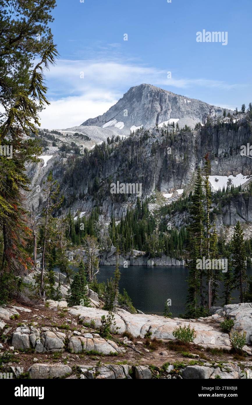 OR02635-00....OREGON - Mirror Lake with Eagle Cap mountain in the ...