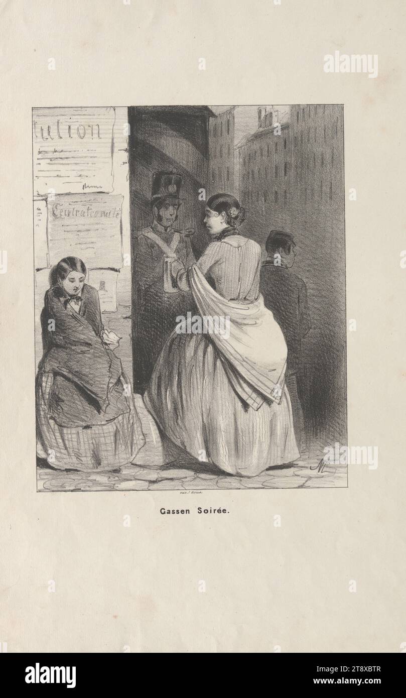 Gassen Soirée' (caricature), Anton Zampis (1820-1883), lithographer ...