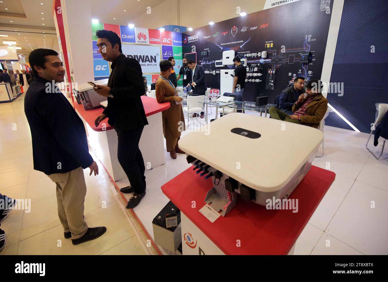 Visitors take keen interest at stall during the International Solar ...