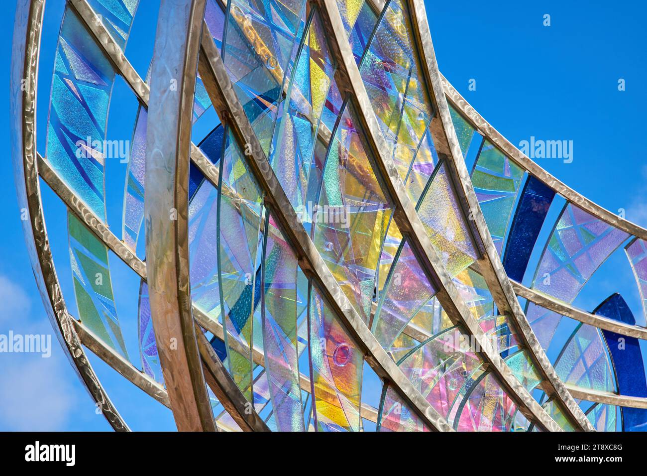 Magical fantasy abstract sculpture with stained glass in pretty ...