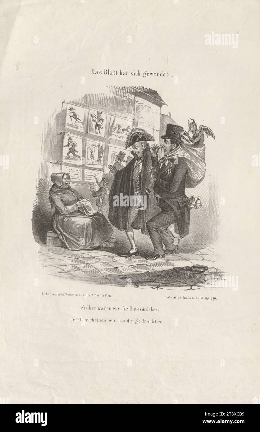 The tide has turned.' (Caricature on the flight of Metternich and ...