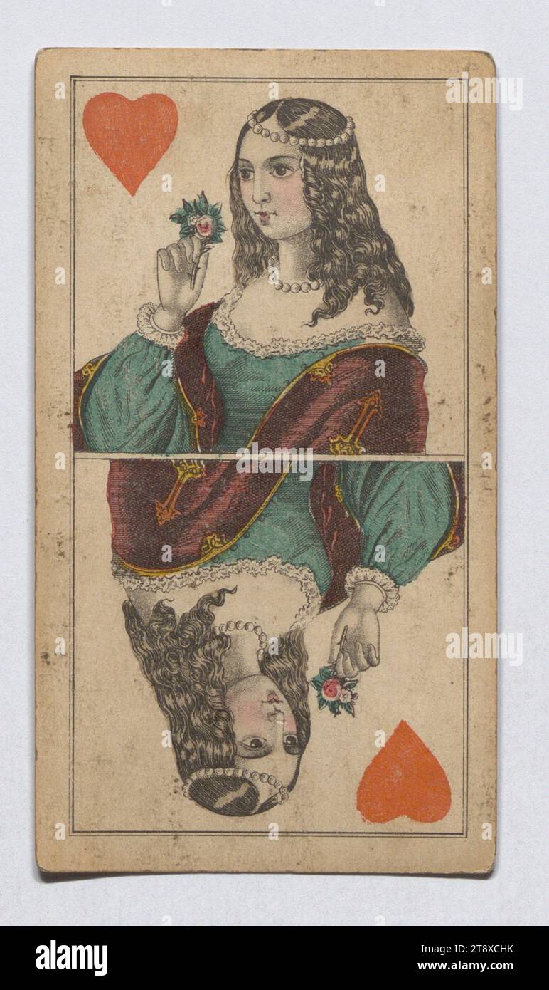 Tarock game, tw. with 'Viennese types', 'folk life' depictions - Queen ...