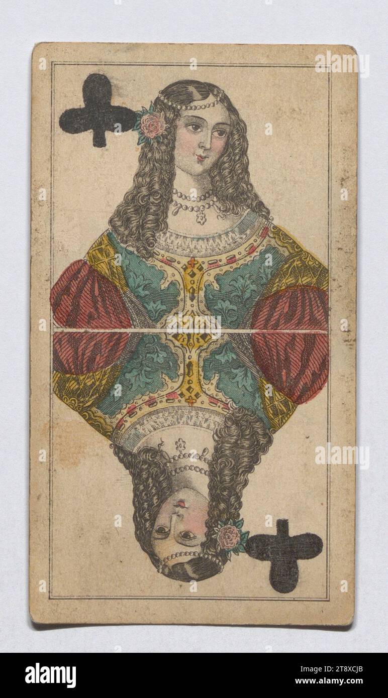 Tarock game, tw. with 'Viennese types', 'folk life' depictions - Queen ...