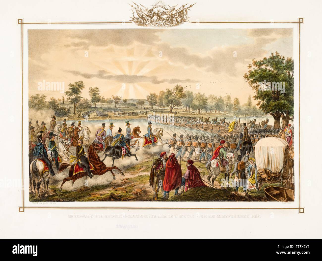 CROSSING OF THE CROATIAN-SLAVONIAN ARMY OVER THE MUR RIVER ON SEPTEMBER ...