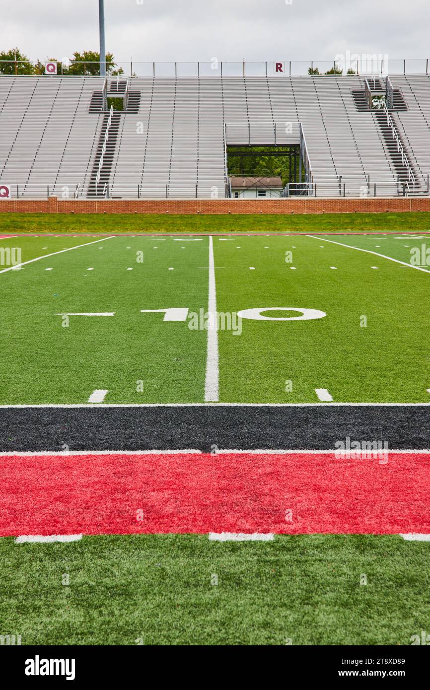 Scheumann Stadium Ball State with Cardinals team colors on football ...