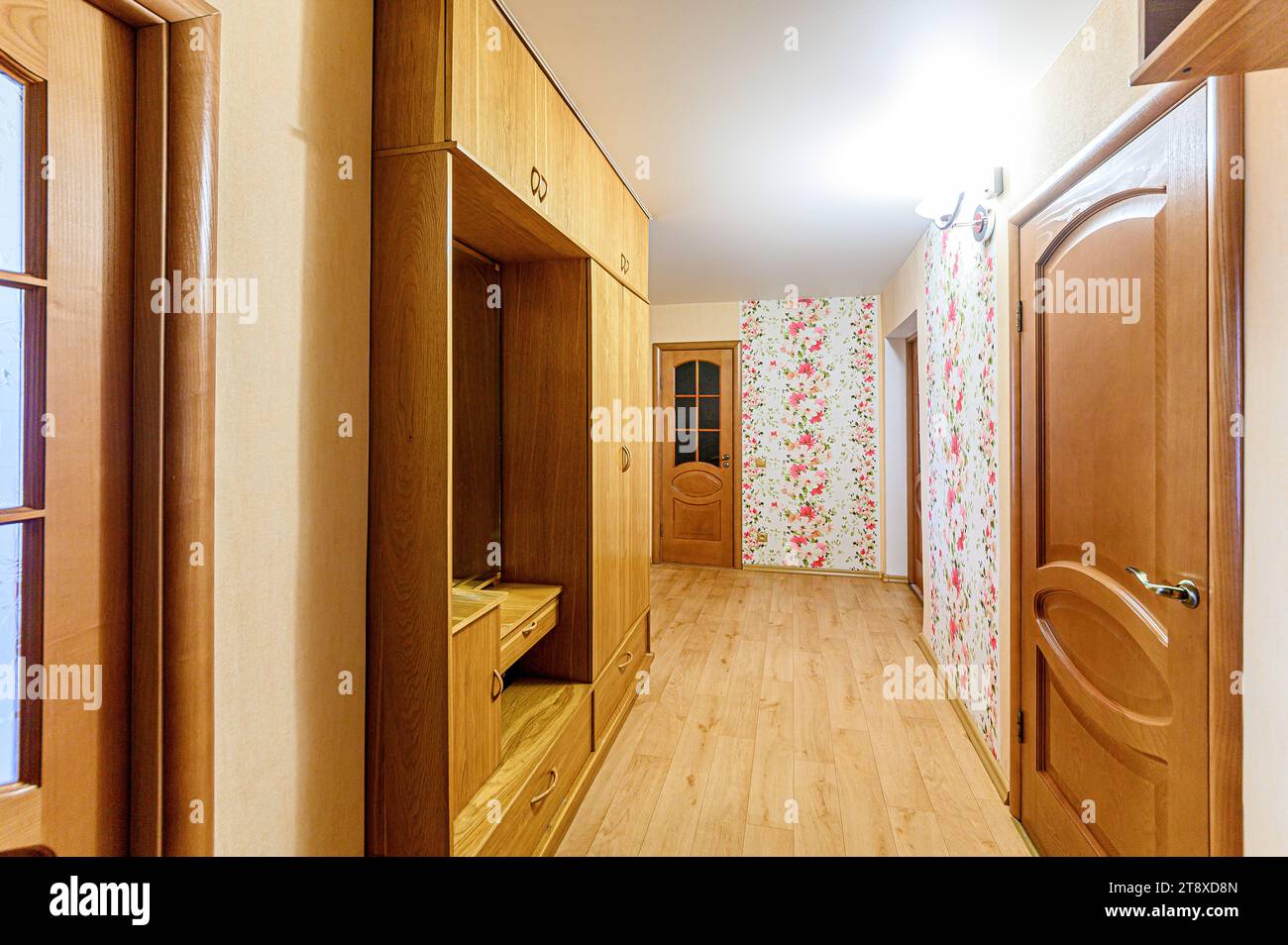 interior apartment corridor, hallway, doors Stock Photo - Alamy