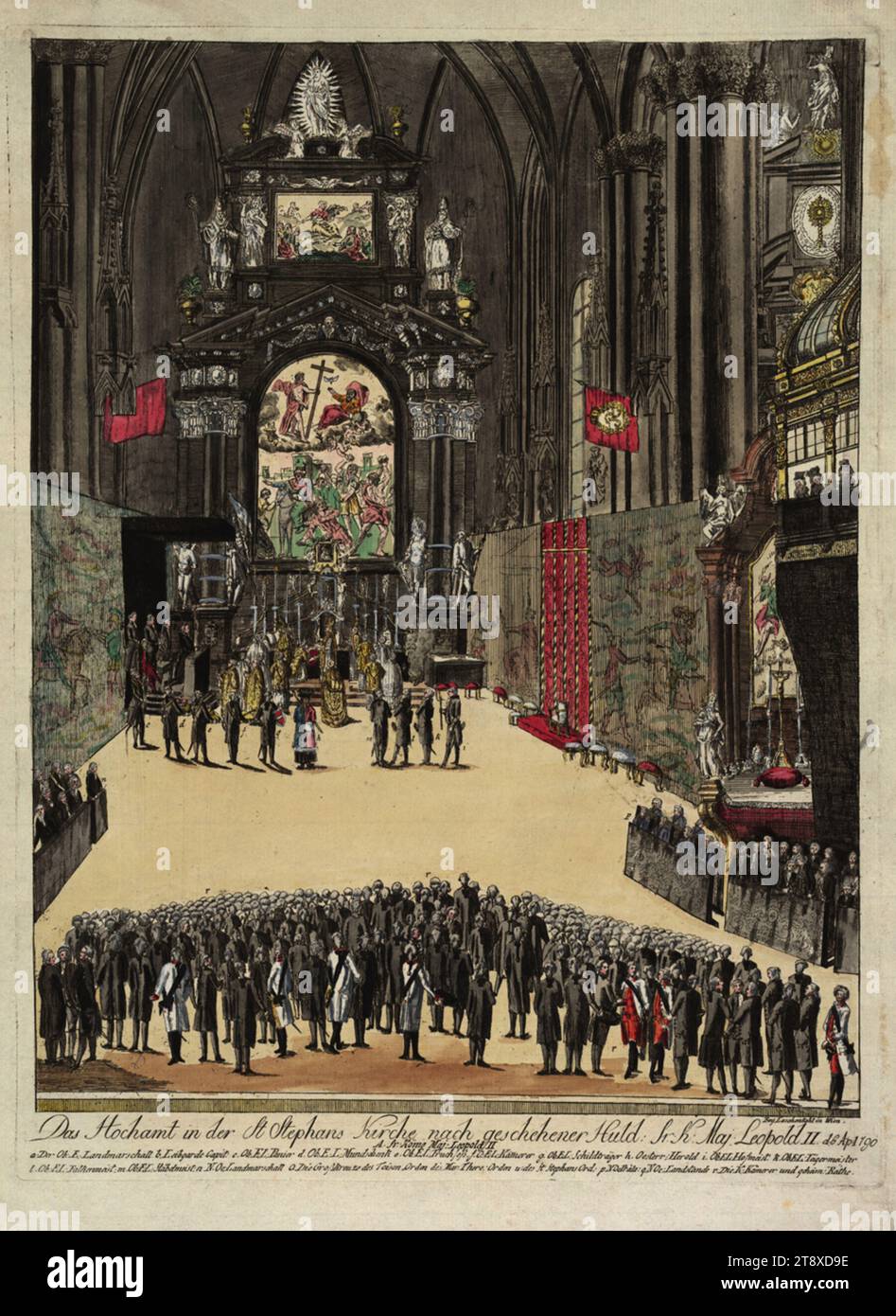 Hereditary homage to Leopold II on 6. April 1790: The High Mass in St ...