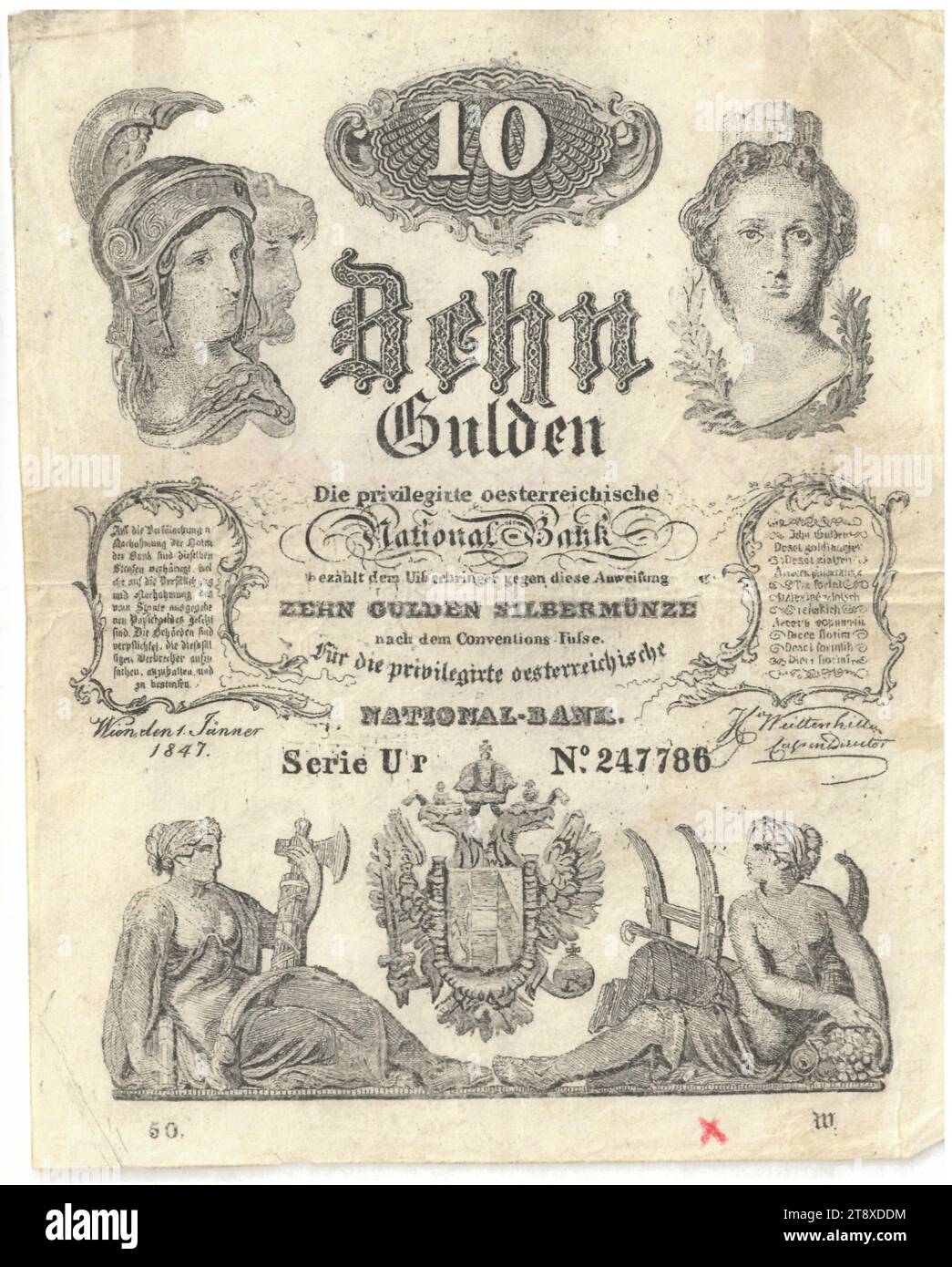 Instruction (forgery), 10 florins, Privilegierte Österreichische ...