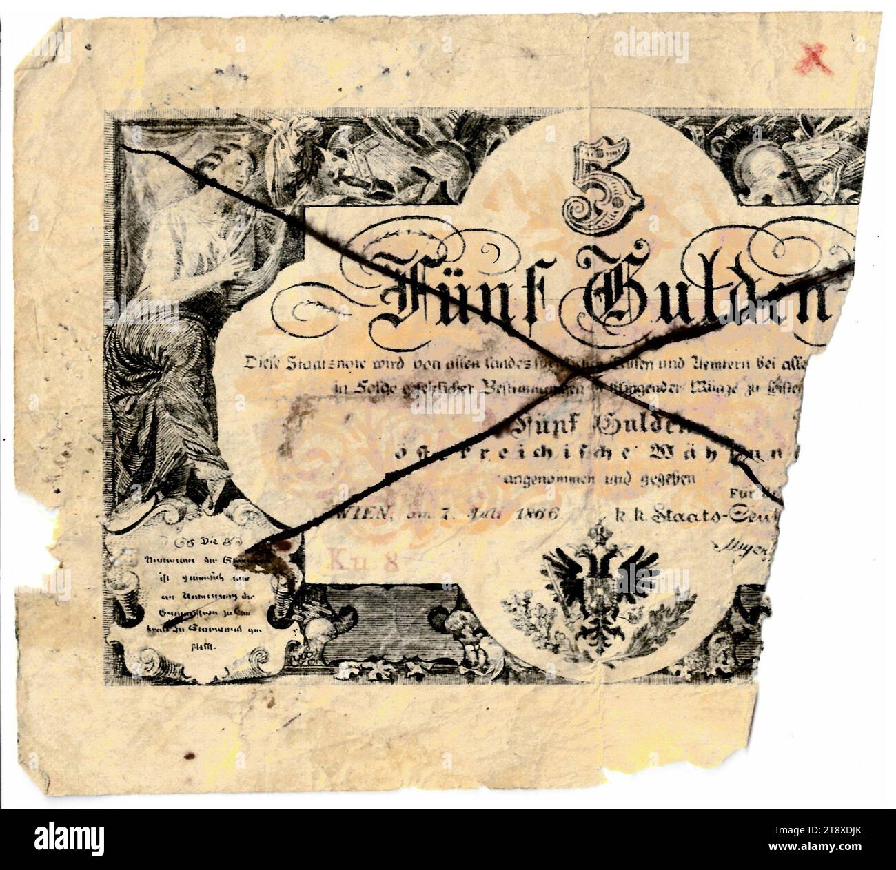 State note (forgery), 5 florins, K. K. Staats-Central-Casse, mint ...