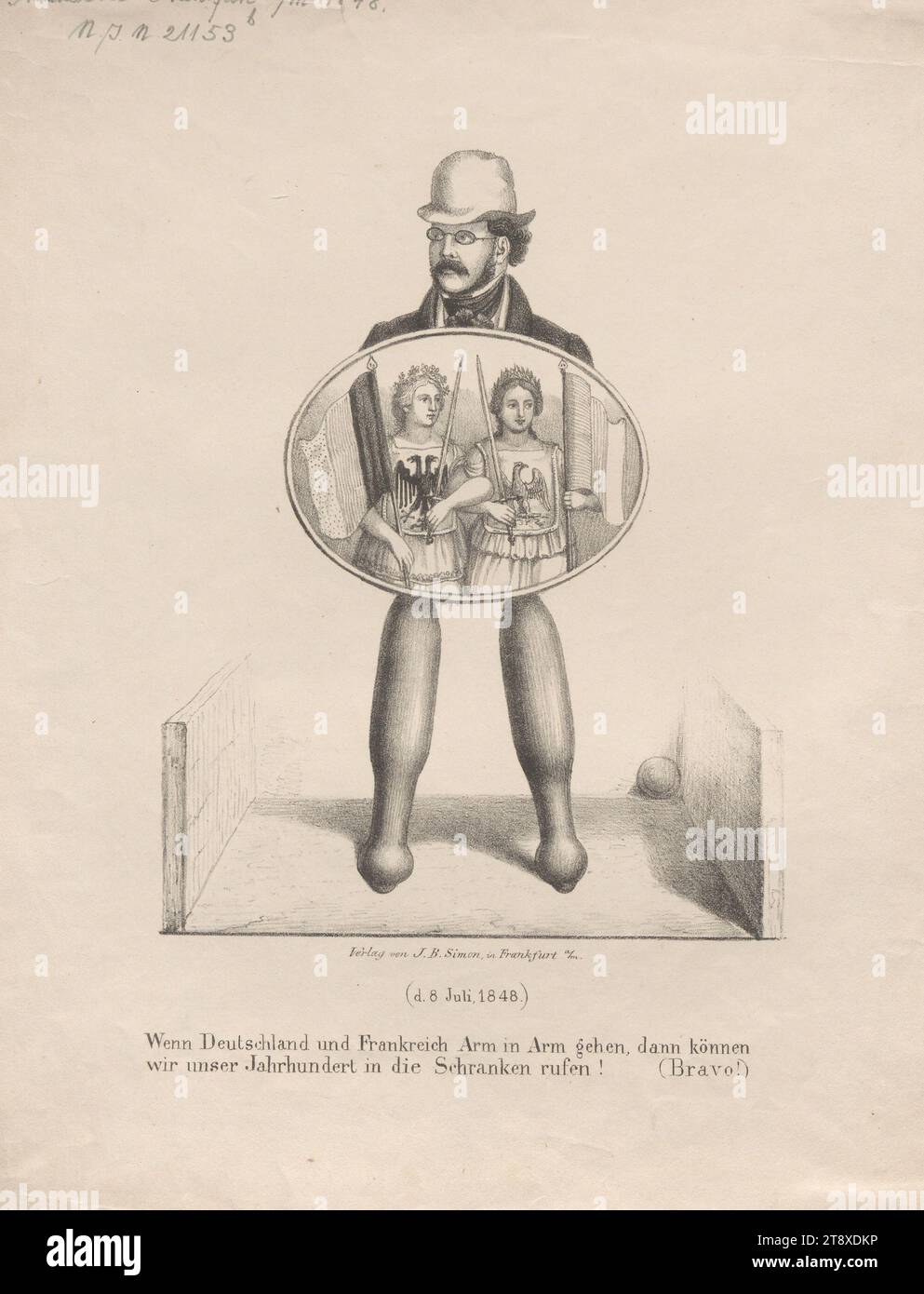 When Germany and France walk arm in arm, (...)' (Caricature on Adolf ...