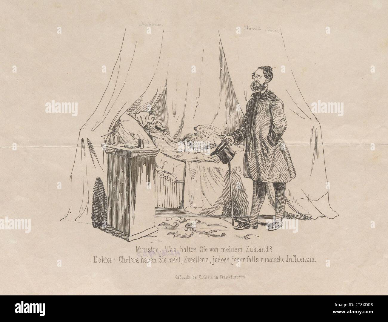 Minister and Doctor (caricature of Johann Gustav Heckscher, Minister of ...