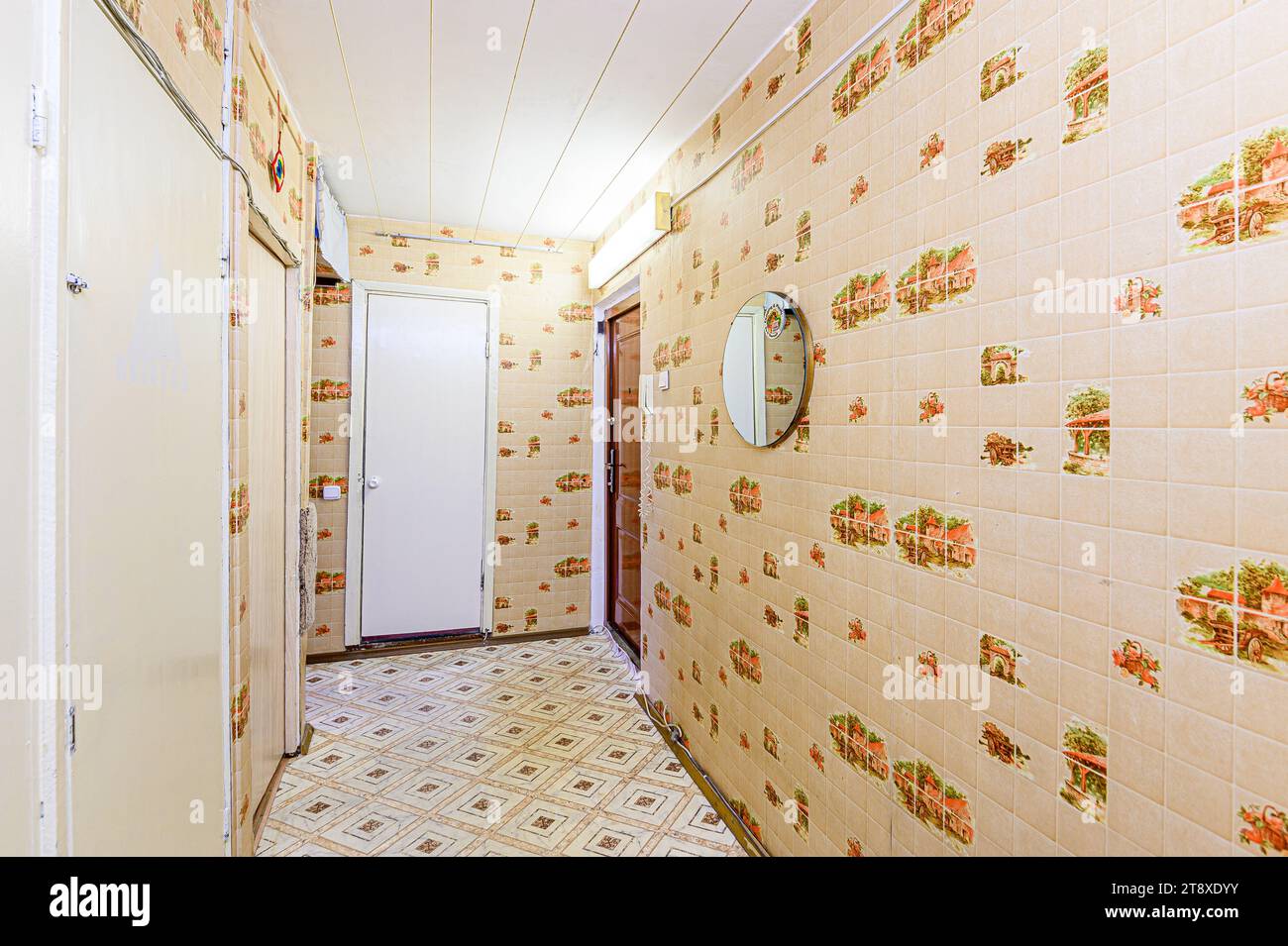 interior apartment corridor, hallway, doors Stock Photo - Alamy