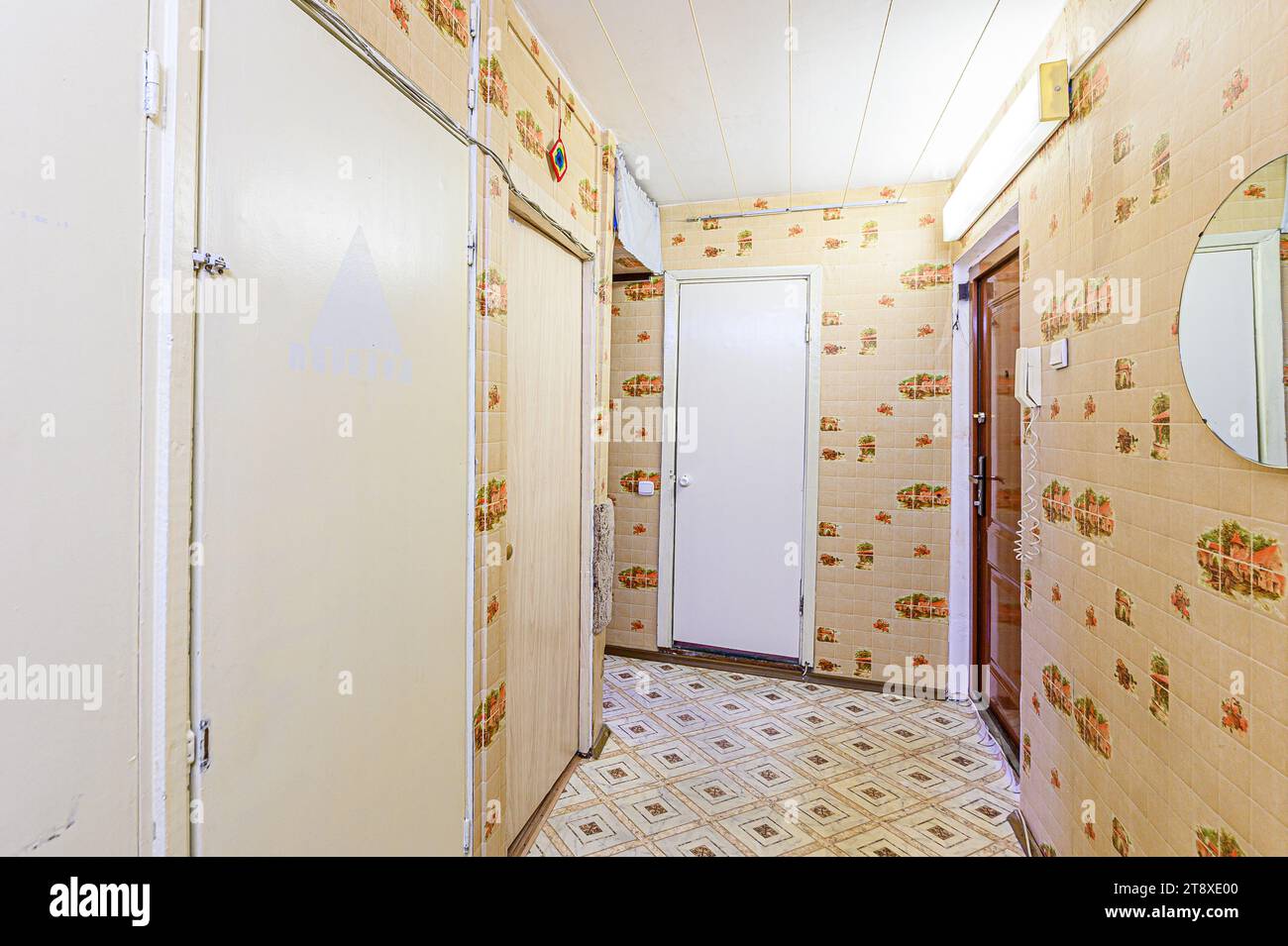 interior apartment corridor, hallway, doors Stock Photo - Alamy