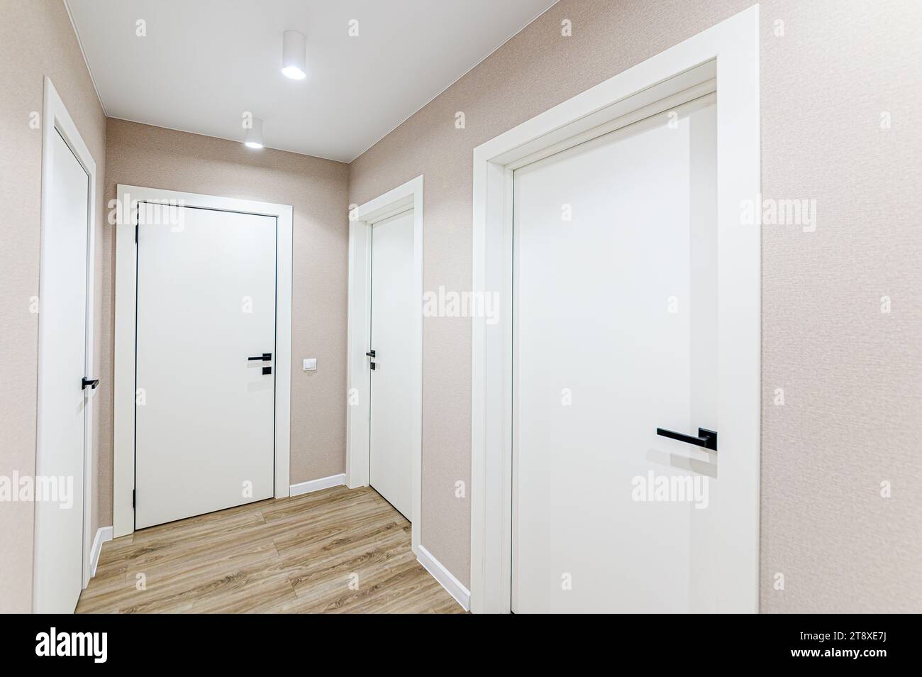 interior apartment corridor, hallway, doors Stock Photo - Alamy