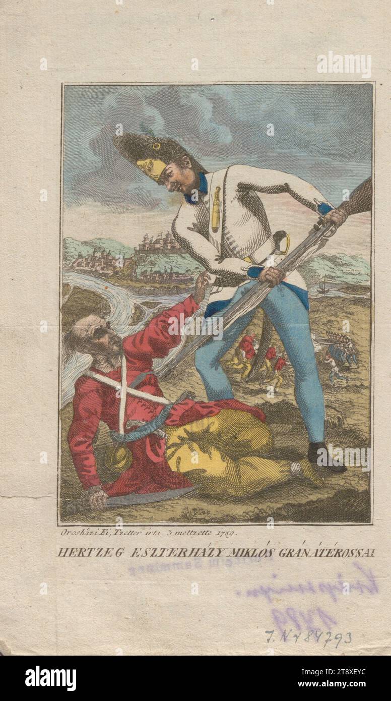 Duke Estherházy Miklás Gránátérossaiam' (battle scene from the Battle ...
