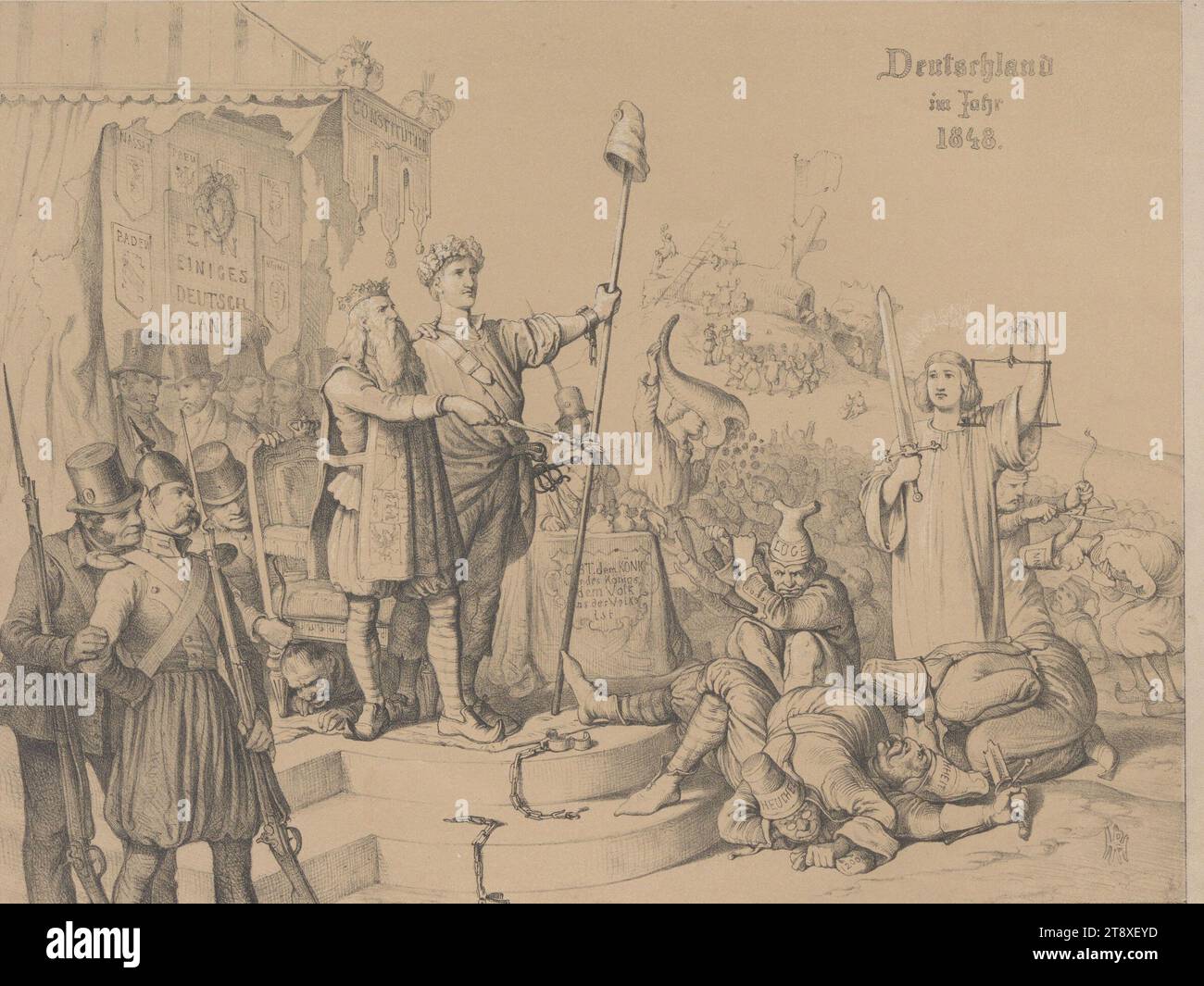 Germany, in the year, 1848.' (Allegory, from 'Düsseldorfer Monatshefte ...