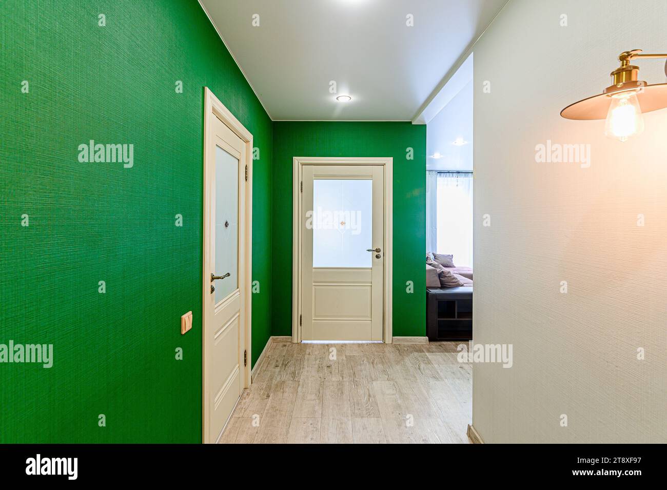 interior apartment corridor, hallway, doors Stock Photo - Alamy
