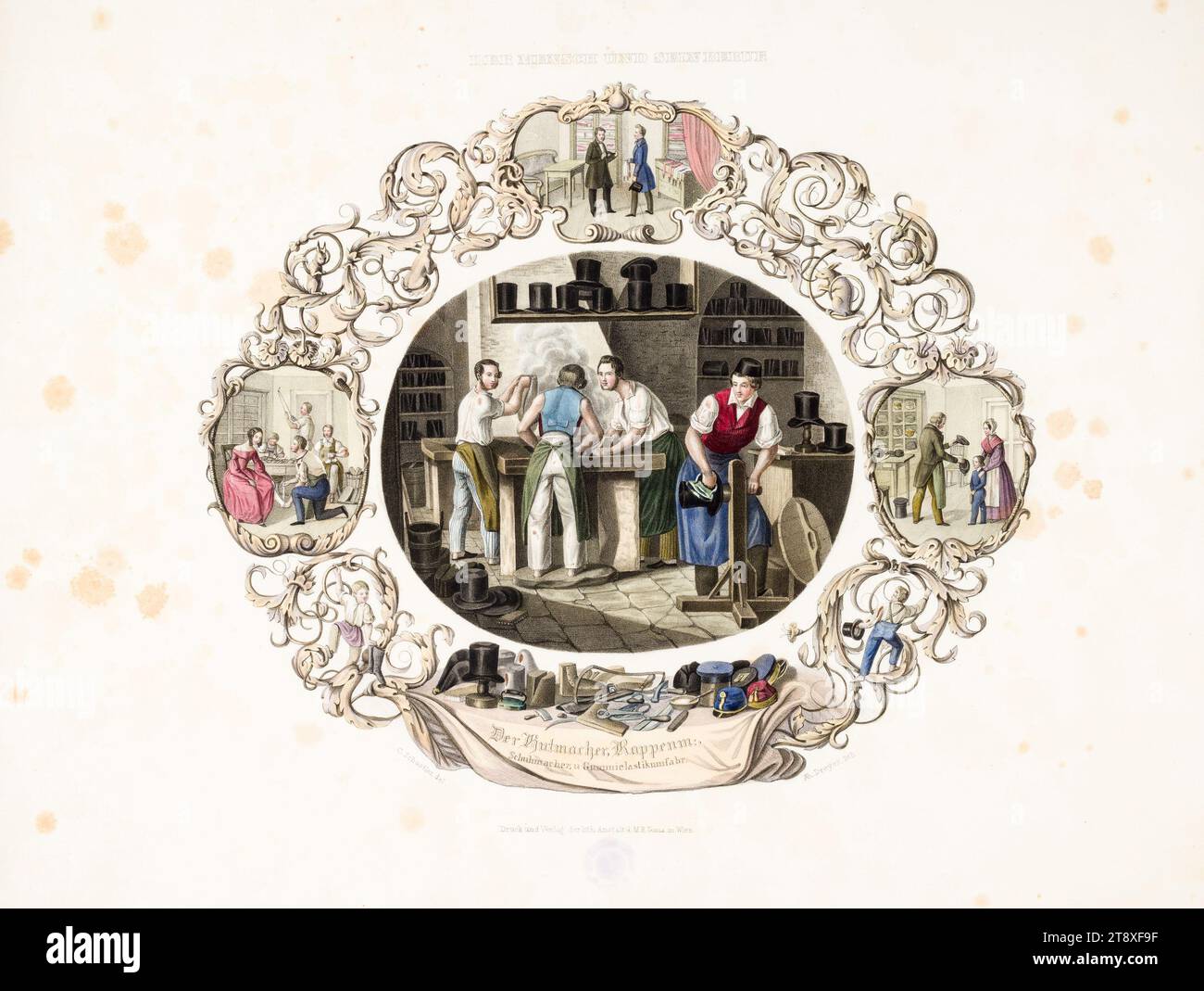 Man and his job': 'The hatter, cap m:, shoemaker, u rubber elastic ...