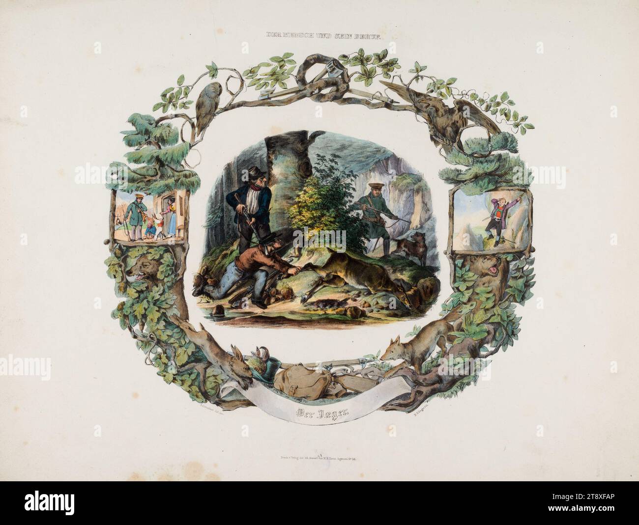 Man and his Profession' 'The Hunter', presumably:, 1835-1841, paper ...