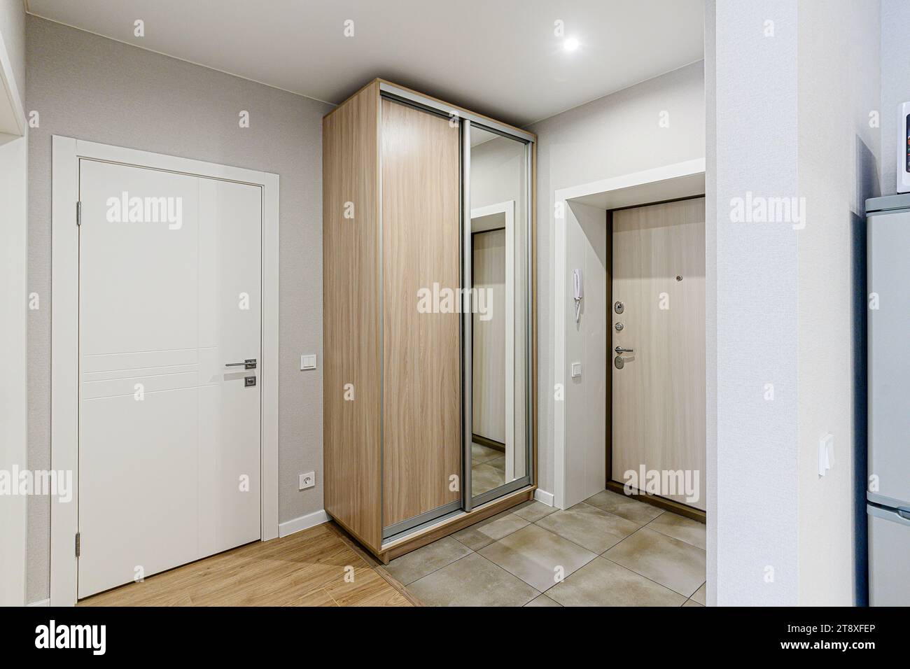 interior apartment corridor, hallway, doors Stock Photo - Alamy
