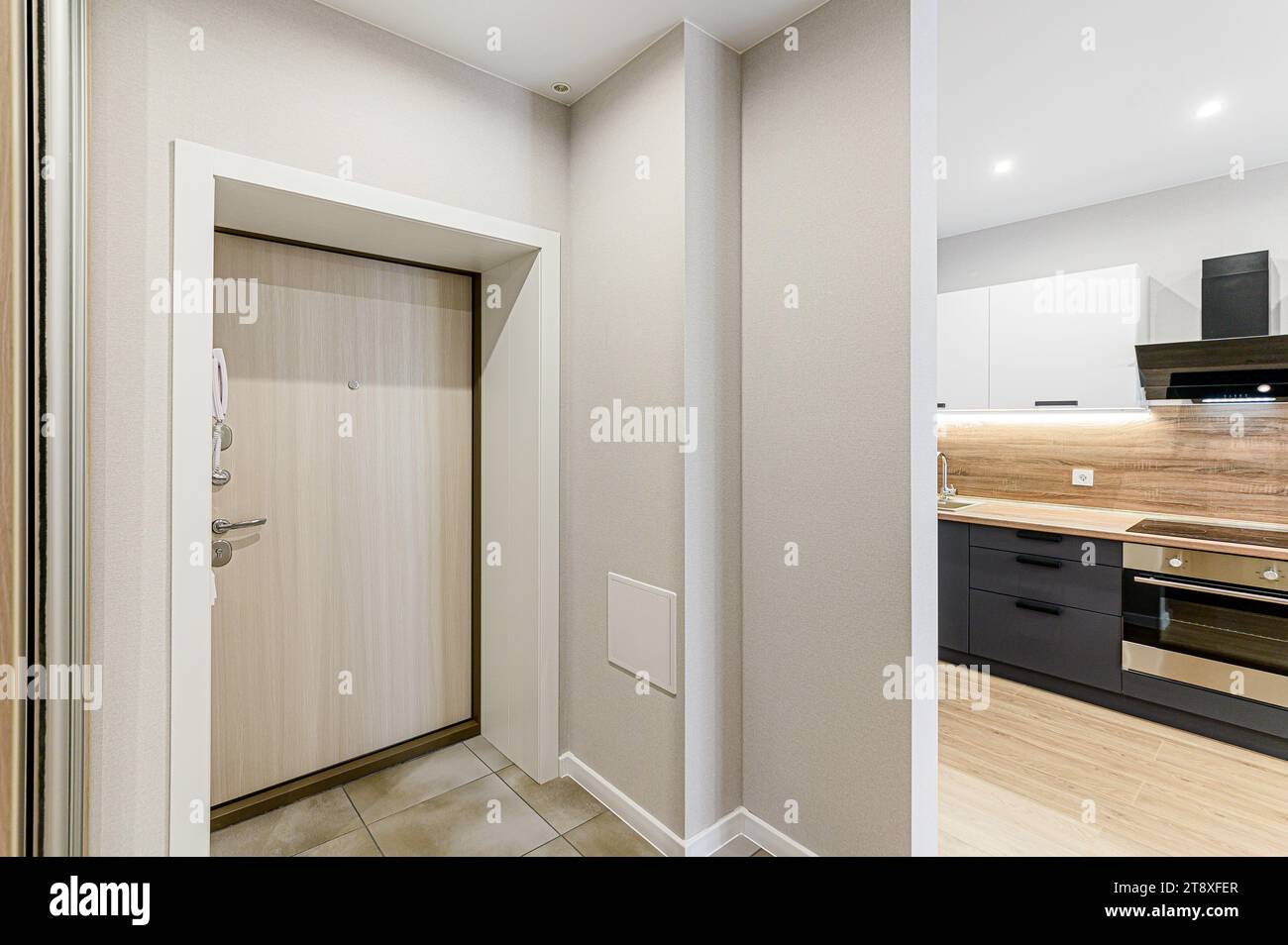 interior apartment corridor, hallway, doors Stock Photo - Alamy