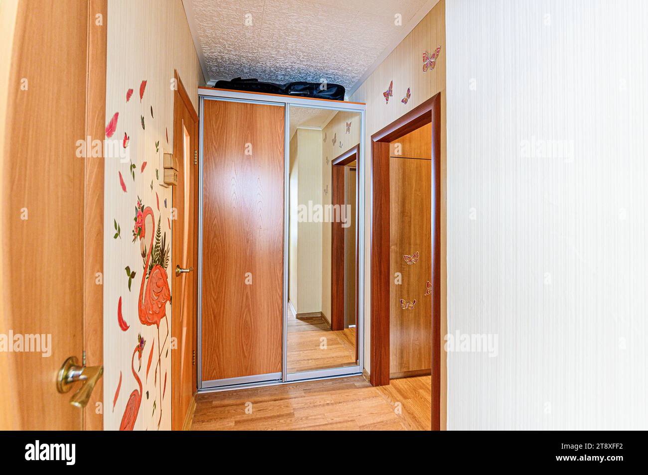 interior apartment corridor, hallway, doors Stock Photo - Alamy