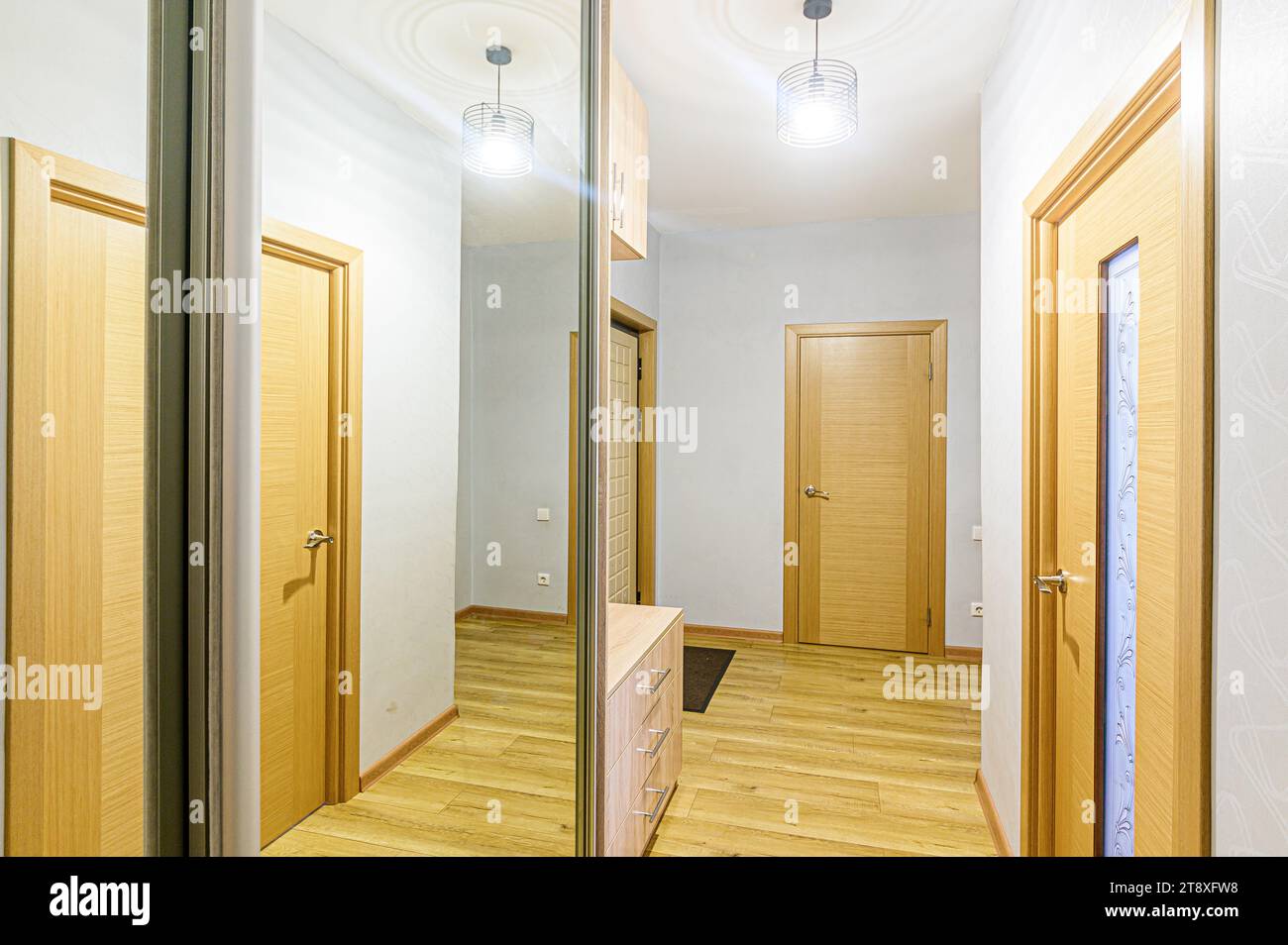 interior apartment corridor, hallway, doors Stock Photo - Alamy