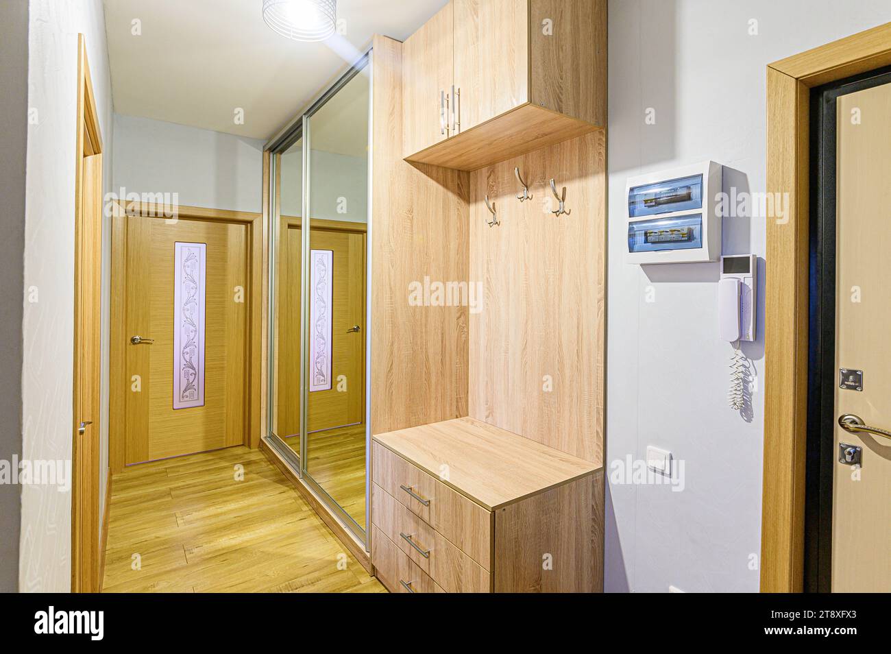 interior apartment corridor, hallway, doors Stock Photo - Alamy