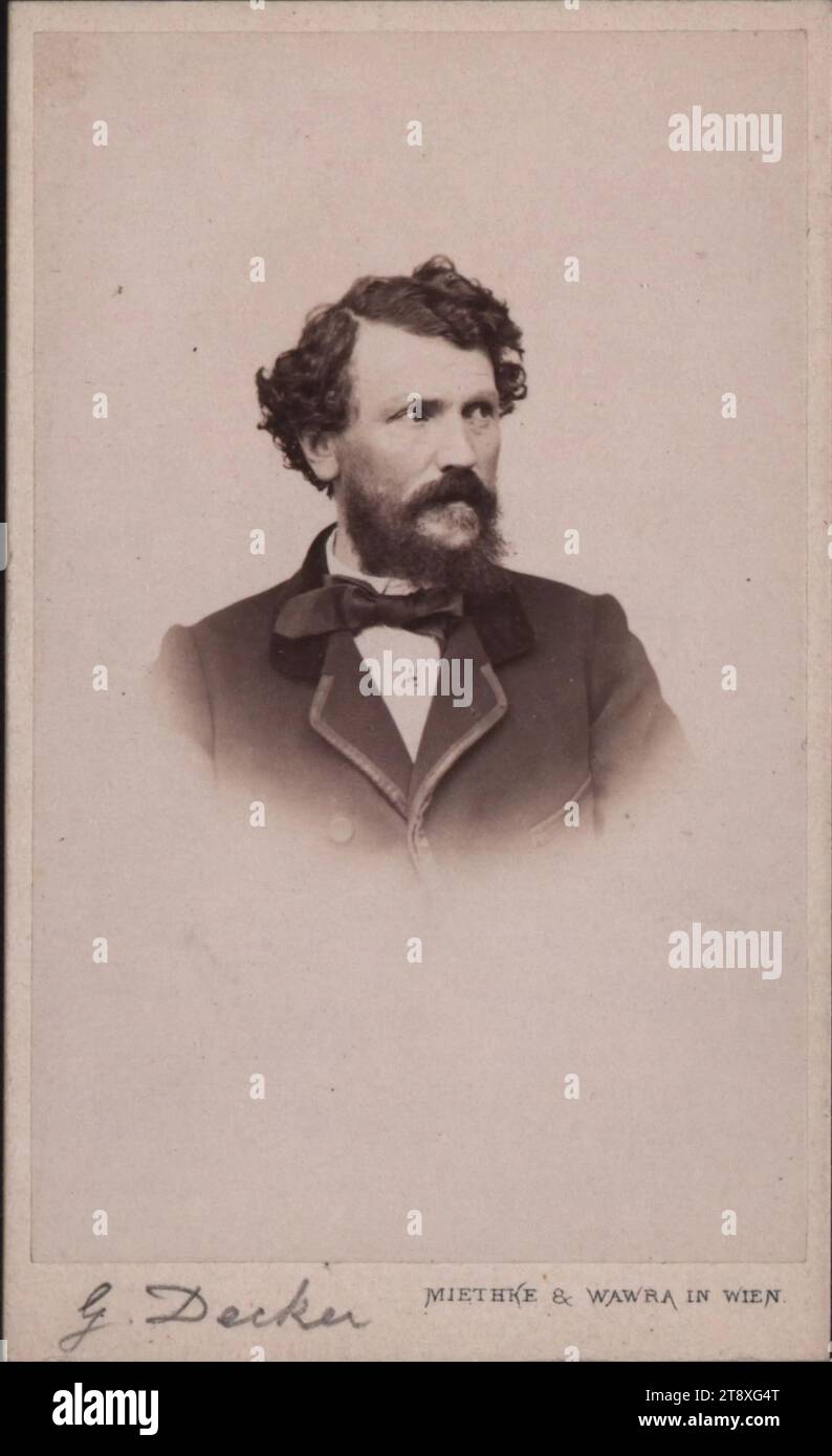 Georg Decker (1818 - 1894), painter, Miethke & Wawra, photo studio ...