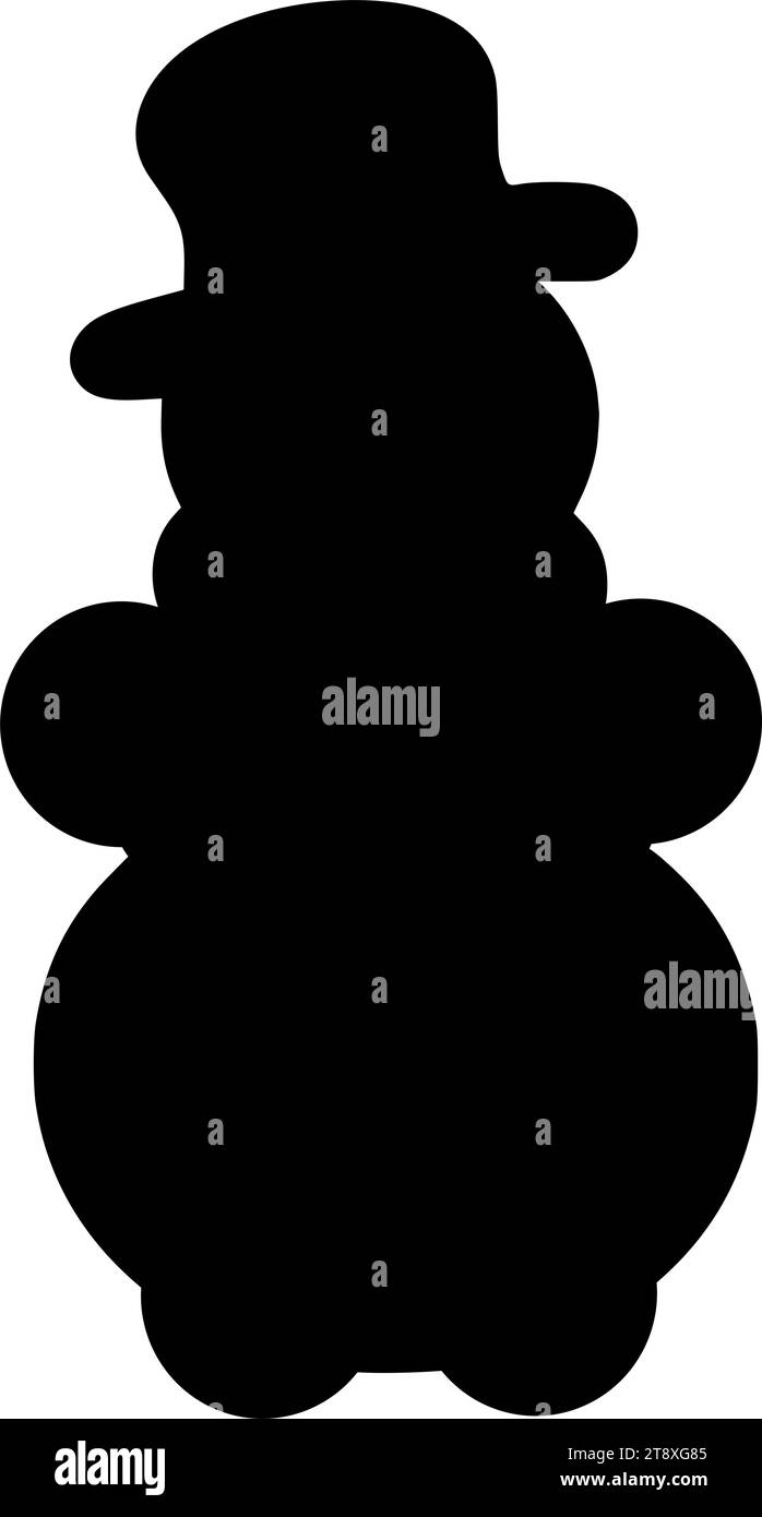 Snowman cute face christmas Black and White Stock Photos & Images - Alamy