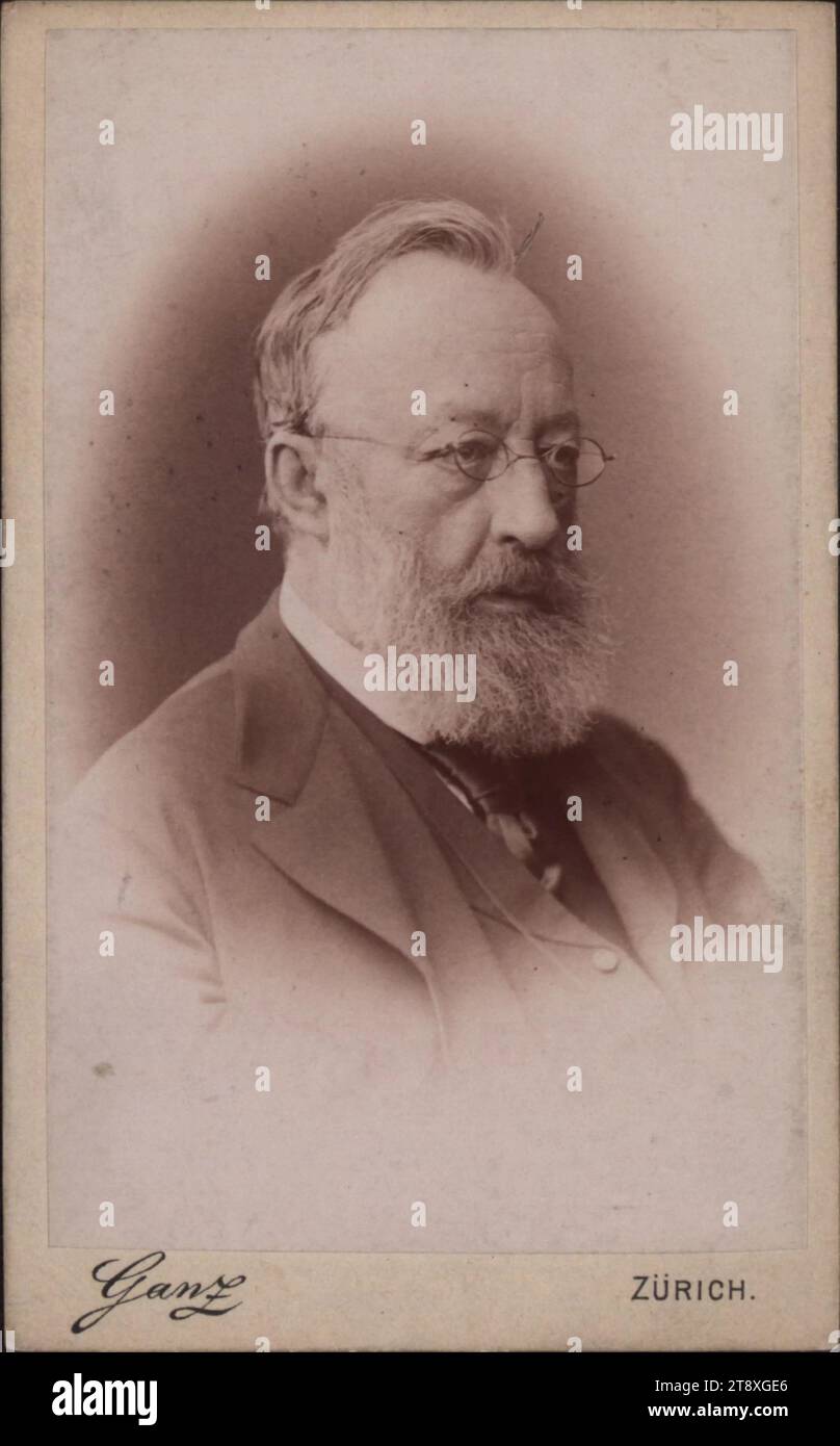 Gottfried Keller (1819-1890), poet, painter, Johannes Ganz, photo ...