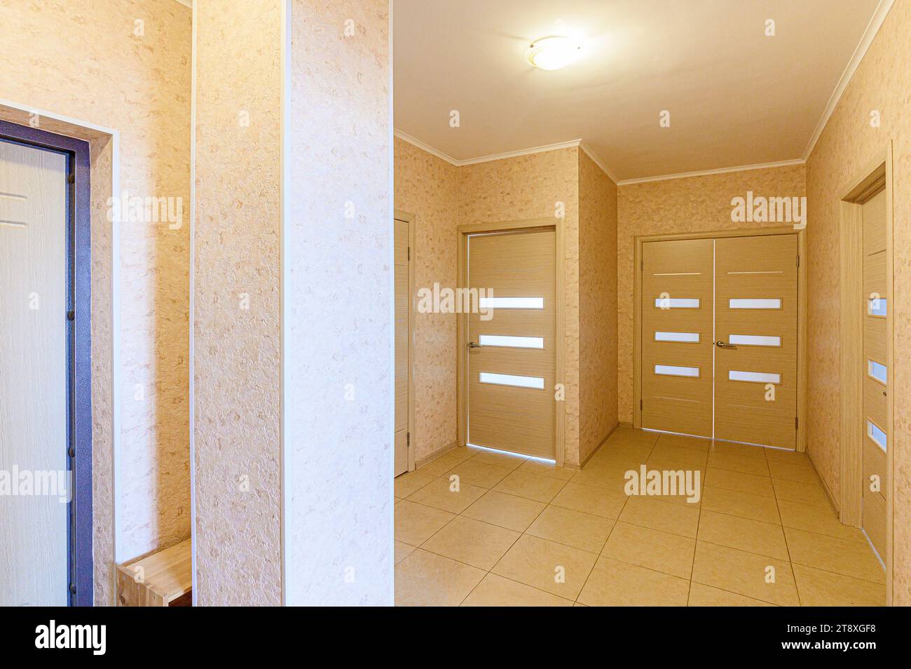 interior apartment corridor, hallway, doors Stock Photo - Alamy