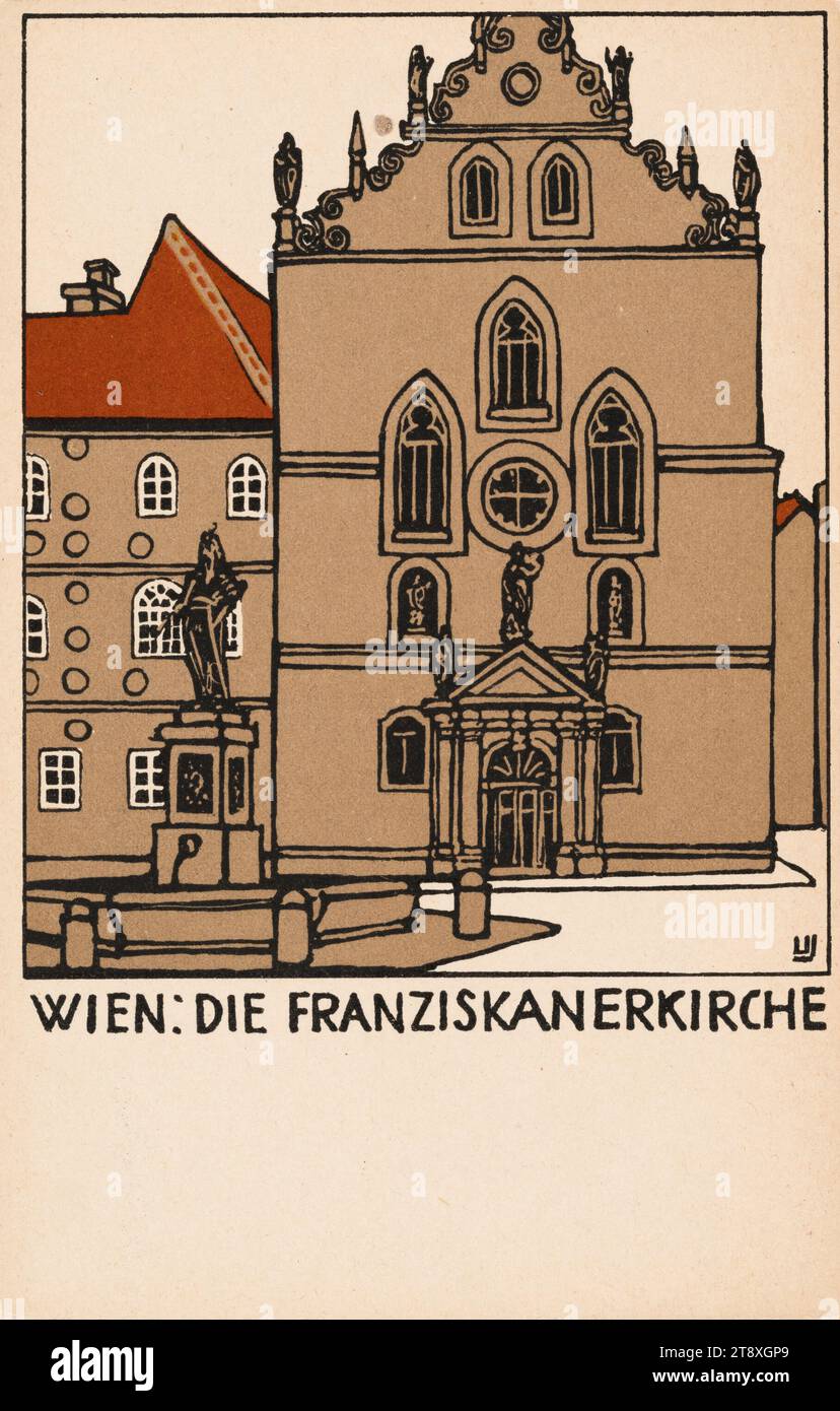 Postcard of Wiener Werkstätte No. 138: Vienna: The Franciscan Church ...