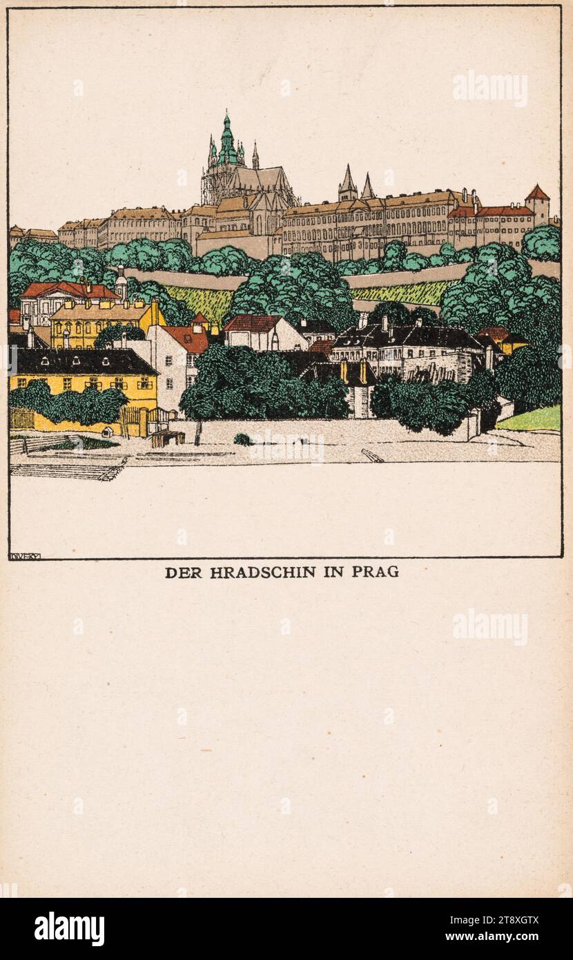 Postcard of Wiener Werkstätte No. 264: The Hradschin in Prague, Josef ...