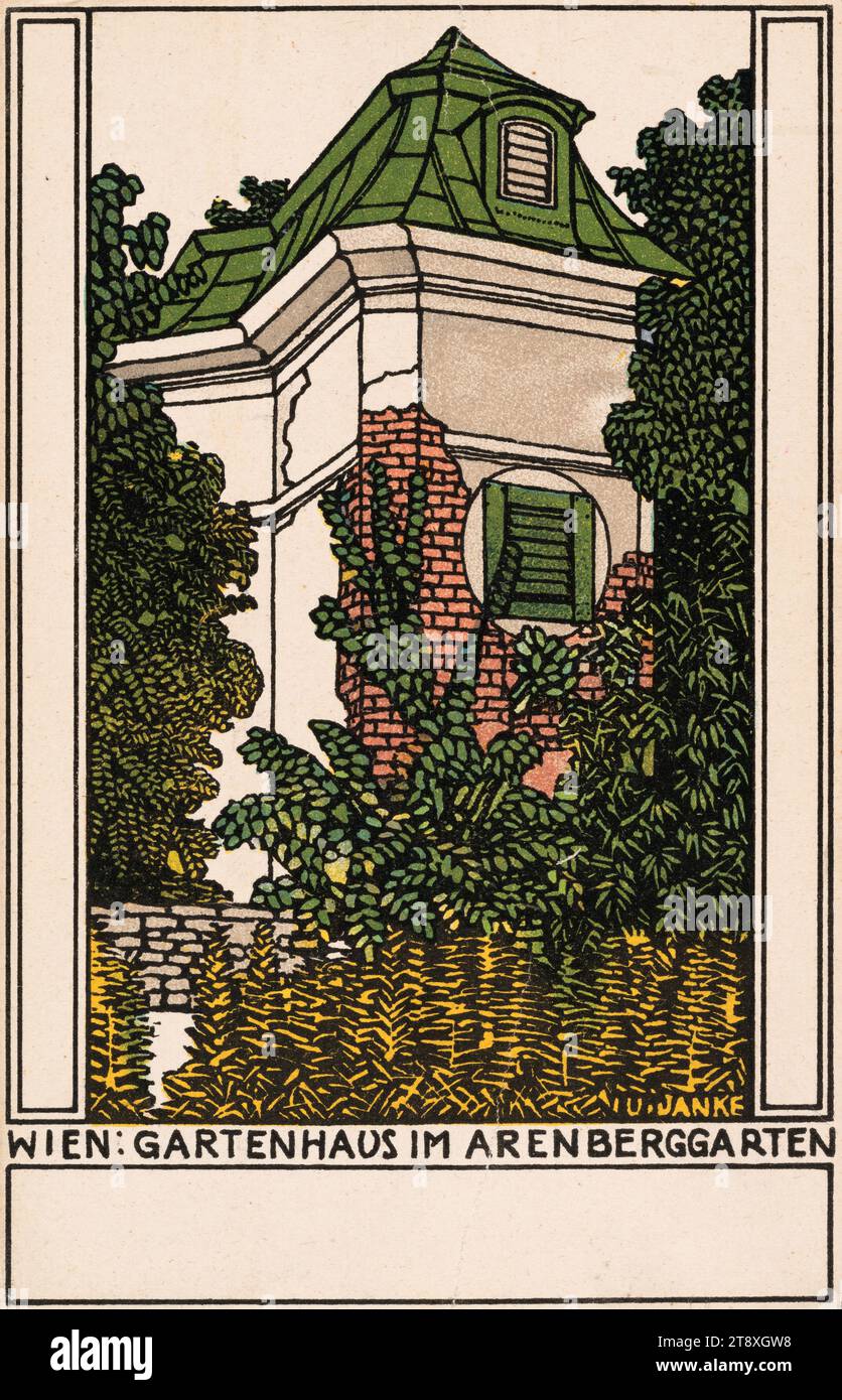 Postcard of Wiener Werkstätte No. 291: Vienna: Garden house in Arenberg ...