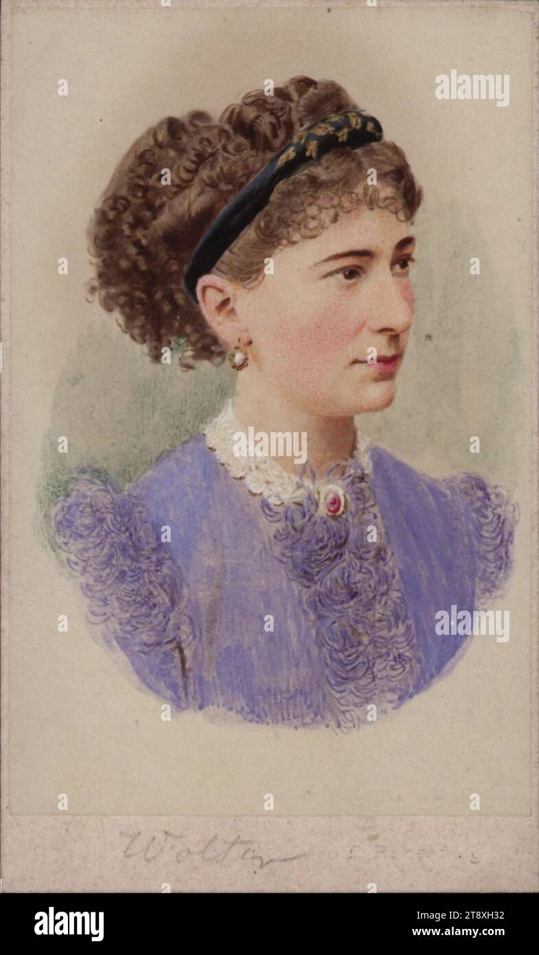 Charlotte Wolter (1834-1897), actress (hand-colored photograph), Emil ...