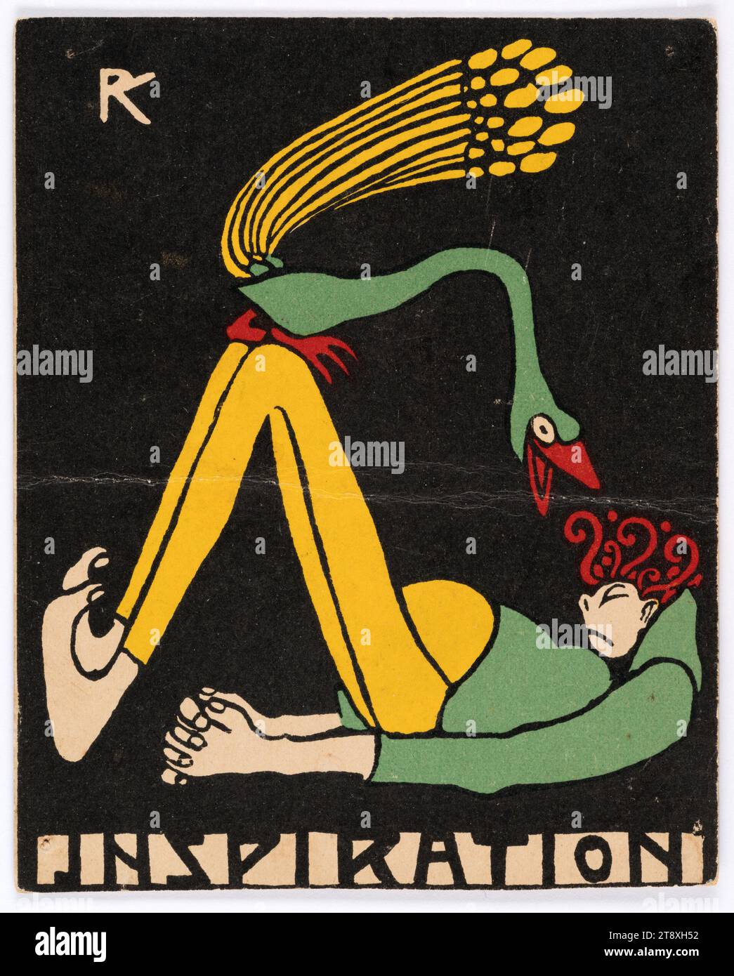 Postcard of Wiener Werkstätte No. 84: Inspiration, Rudolf Kalvach (1883-1932), Artist, Wiener ...