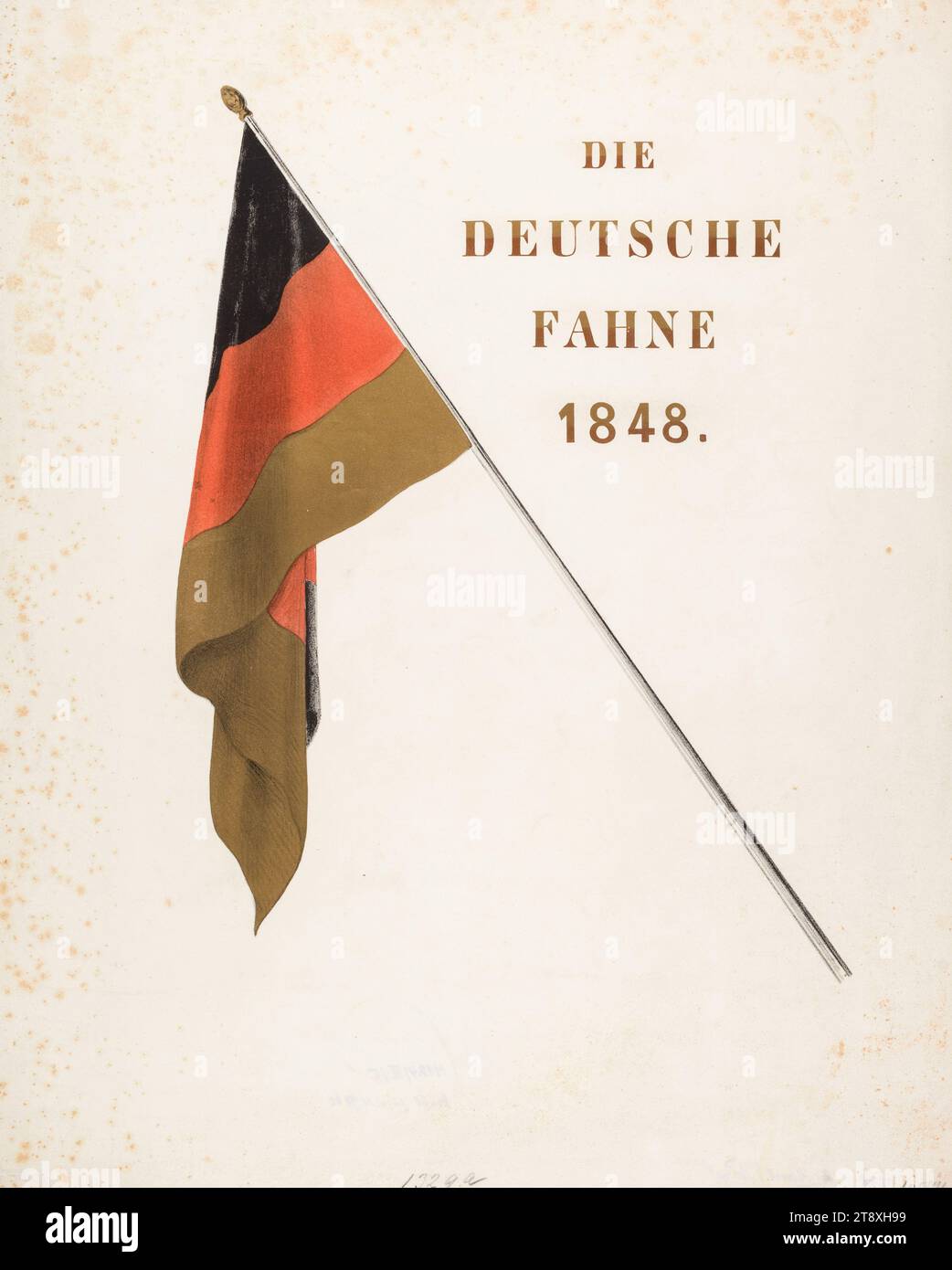 THE, GERMAN, FLAG, 1848.' (Illustration of a black-red-gold flag ...