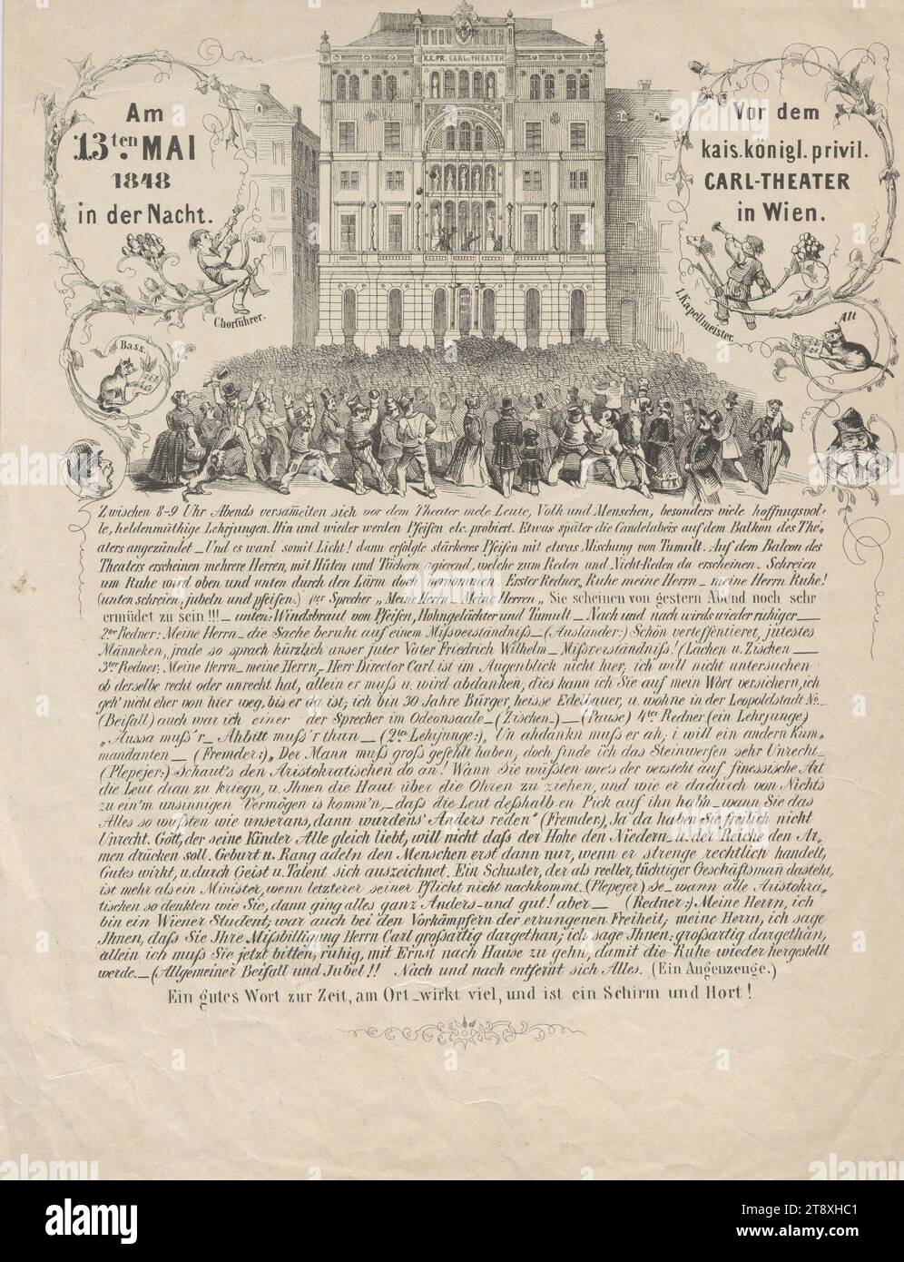 Am, 13.ten MAI 1848, in der Nacht., vor dem, kais.königl. privil., CARL ...