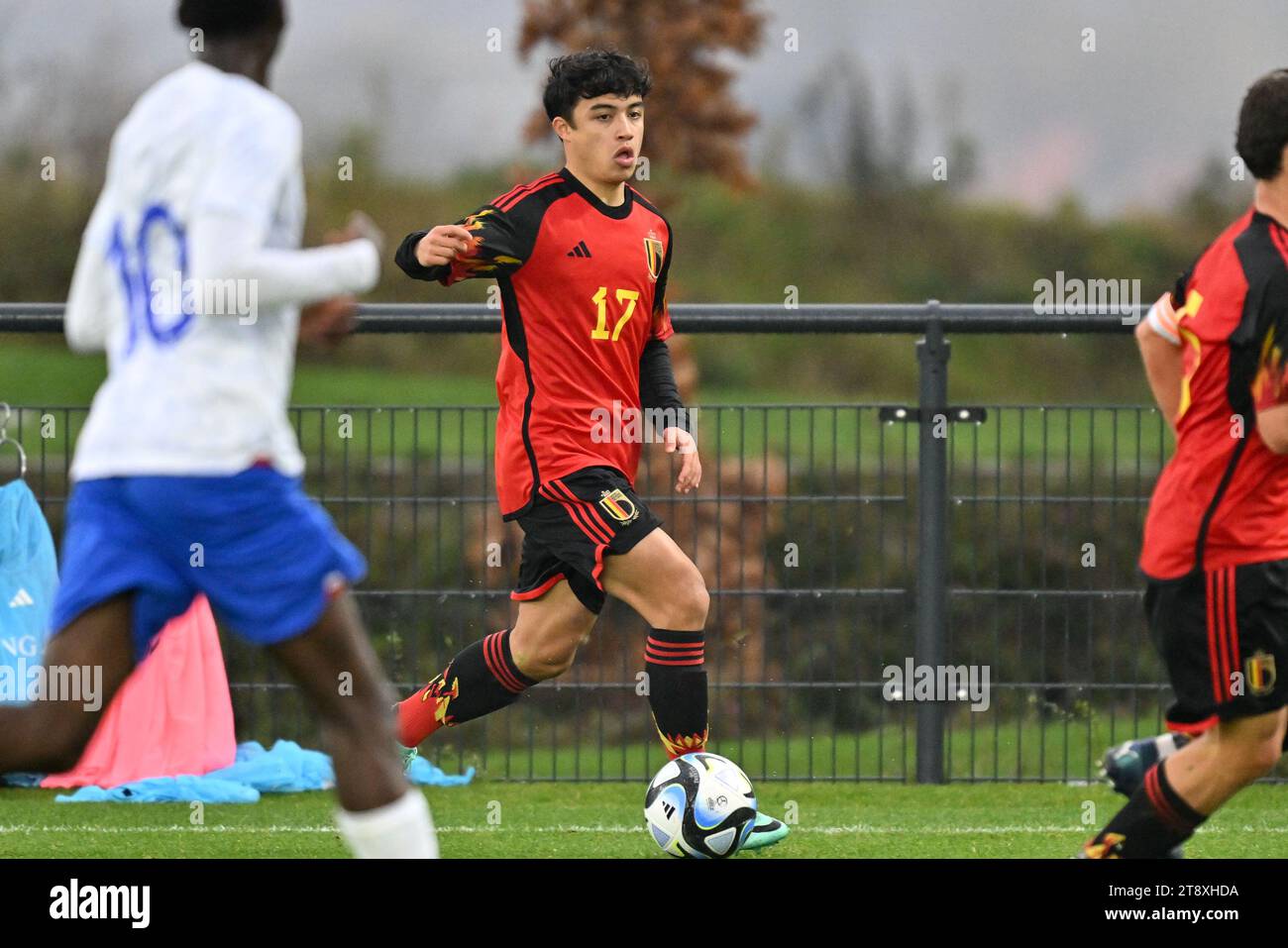 Tubize, Belgium. 21st Nov, 2023. Dylan Demuynck (17) of Belgium ...