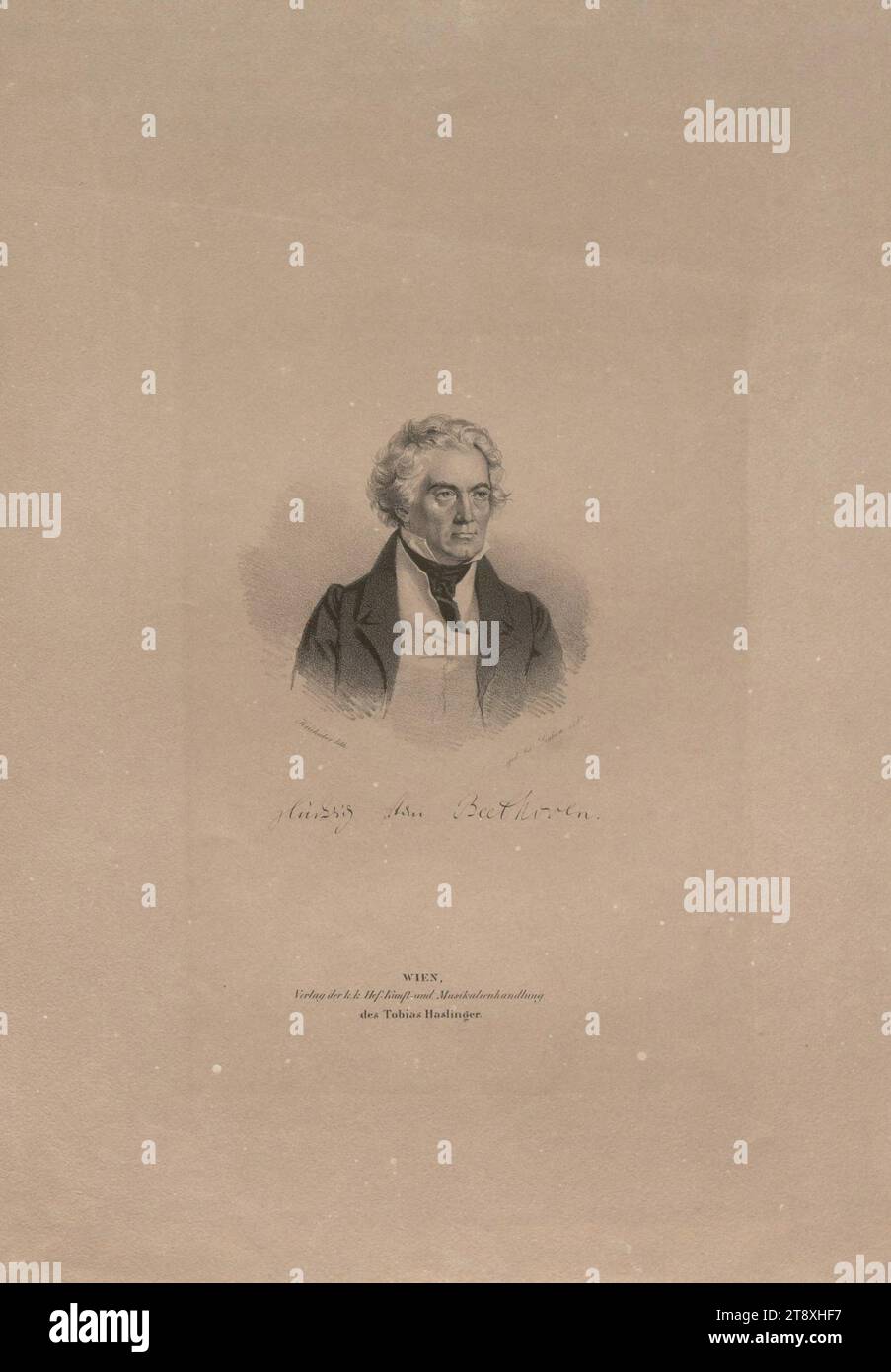 Ludwig van Beethoven, Josef Kriehuber (1800-1876), lithographer, Tobias ...