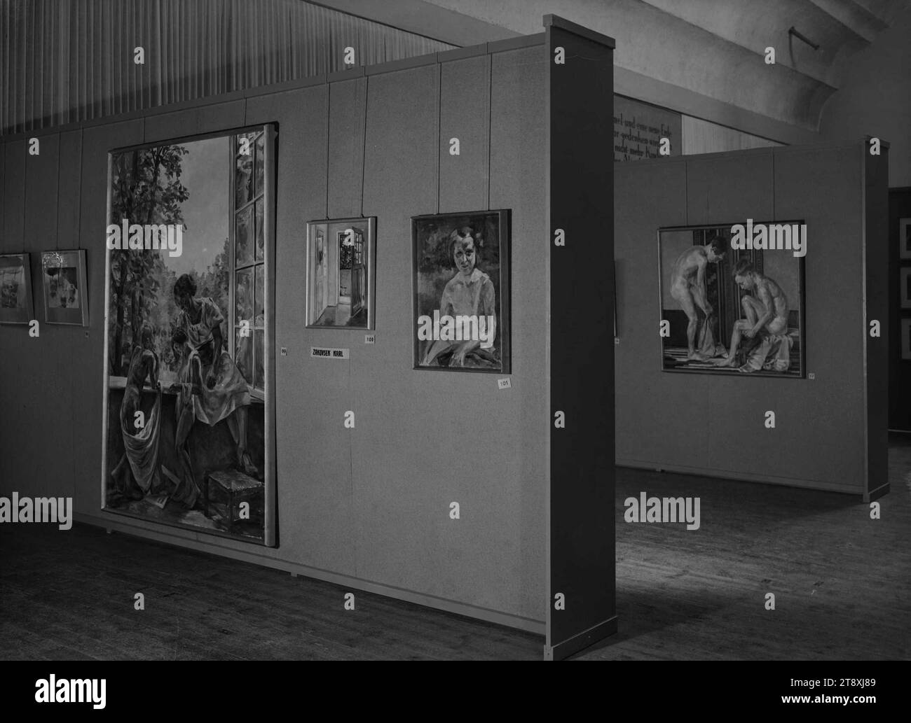 View of the exhibition of the 'Künstlersiedlung' at Rosenhügel, Martin ...