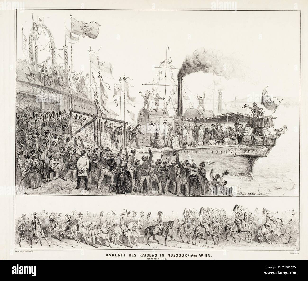 ANKUNFT DES KAISERS IN NUSSDORF NÄCHST WIEN, den 12. August 1848 ...