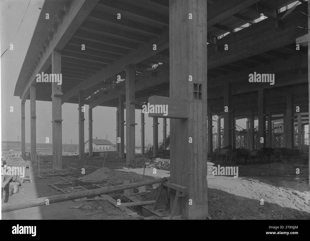 Building of a factory hall of the locomotive factory (21st ...