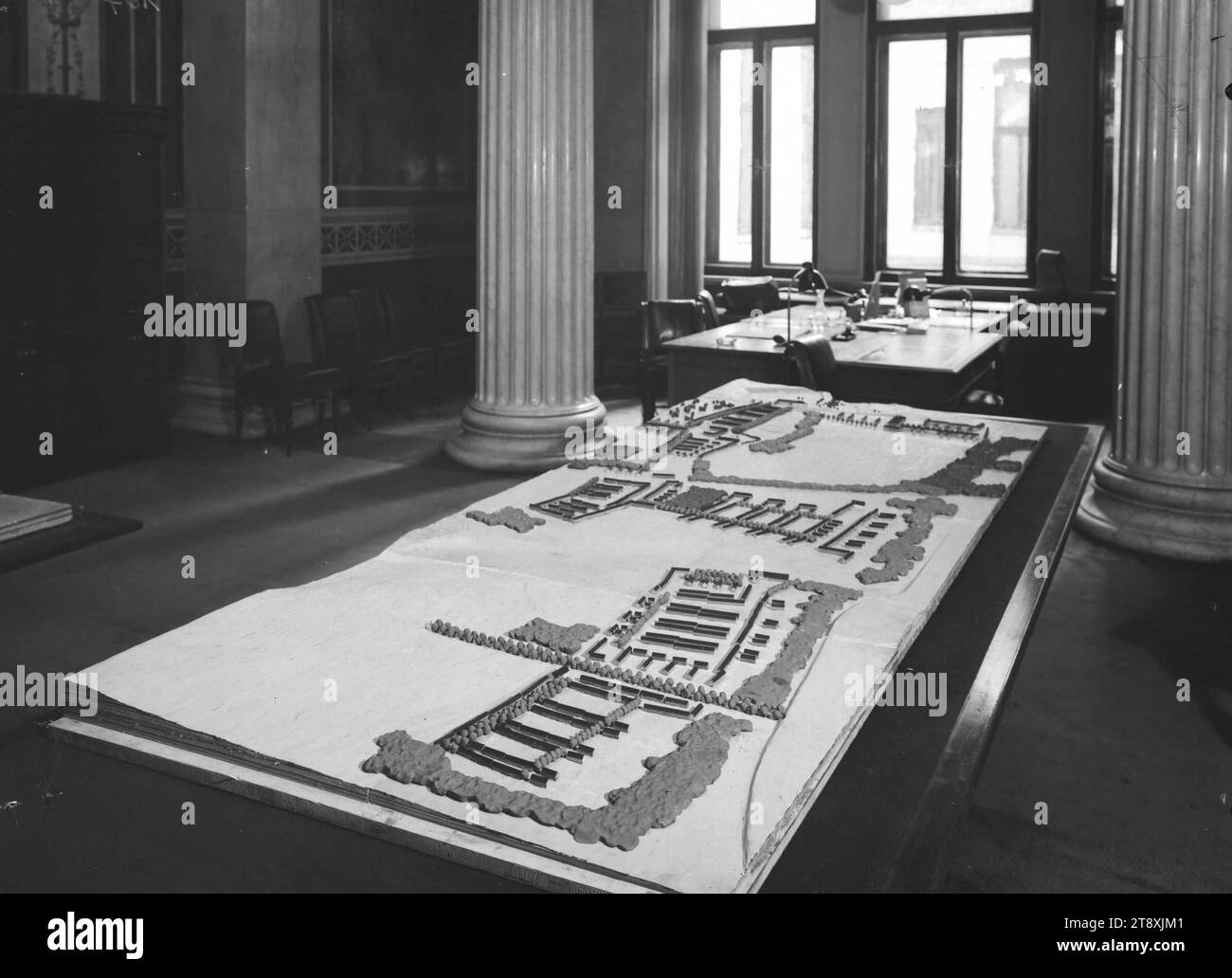 Model of a planned settlement at Laaer Berg (part of the so-called ...